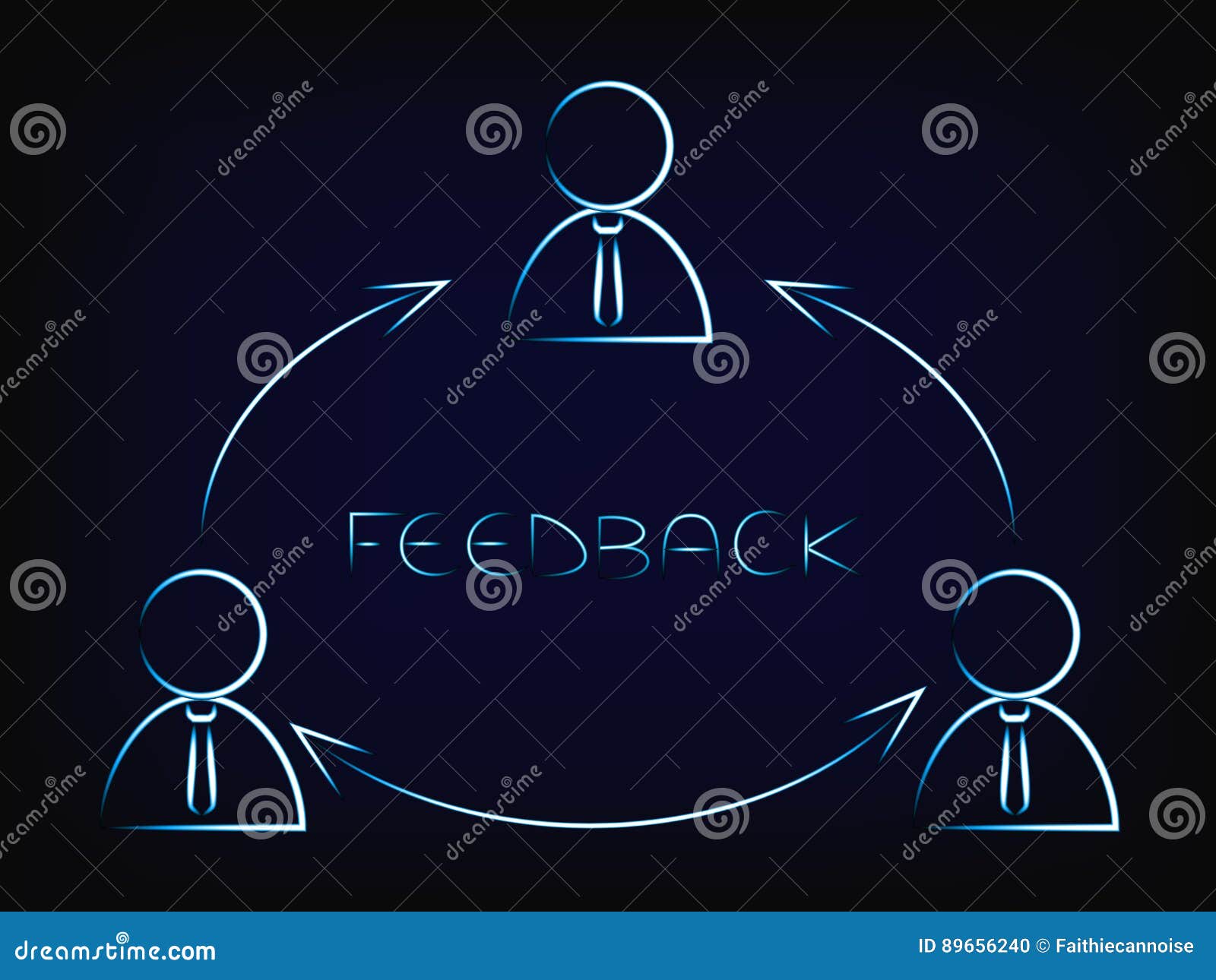 Feedback among a Group of Businessmen Stock Vector - Illustration of ...