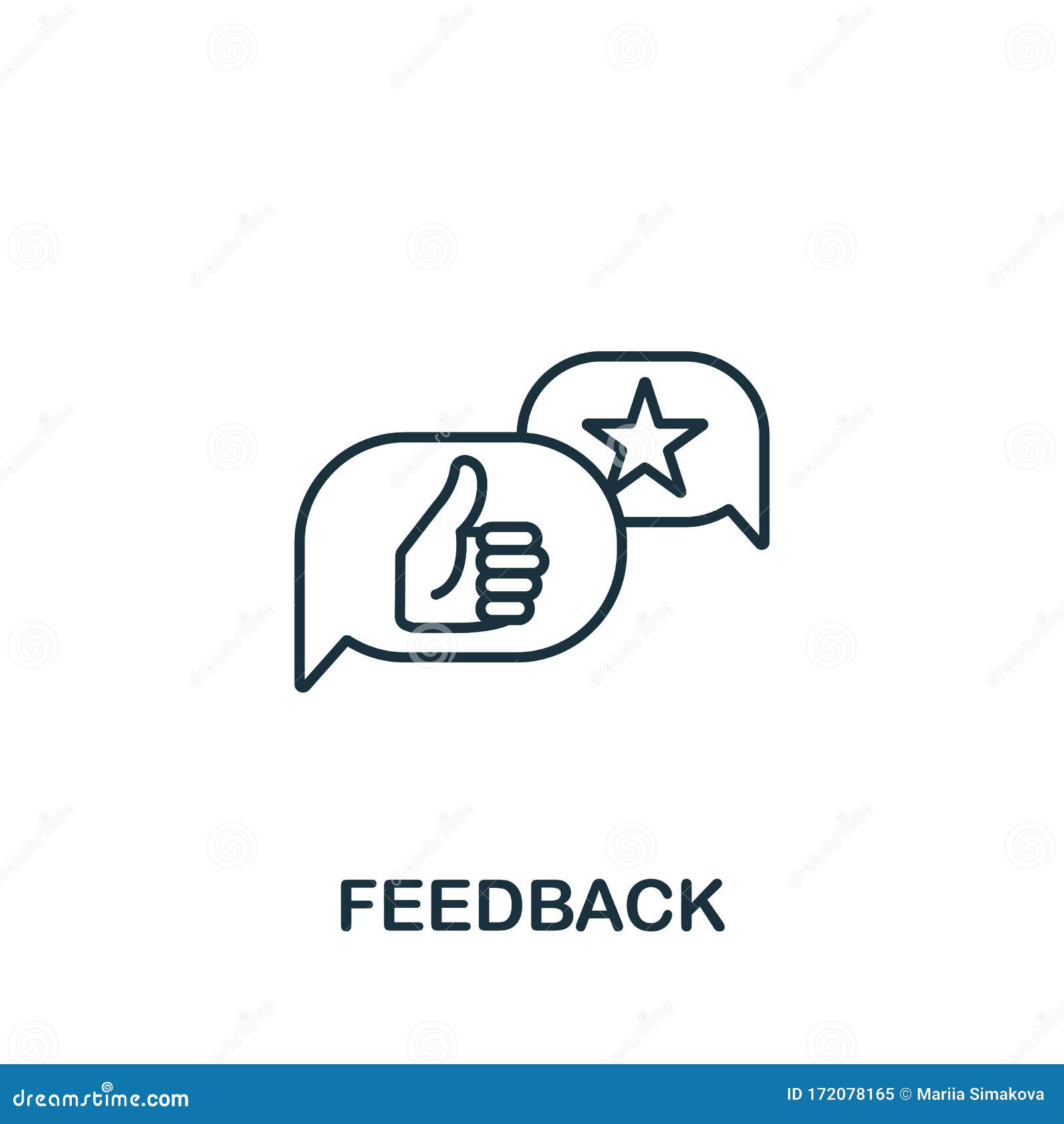 Feedback Icon from Customer Service Collection. Simple Line Element ...
