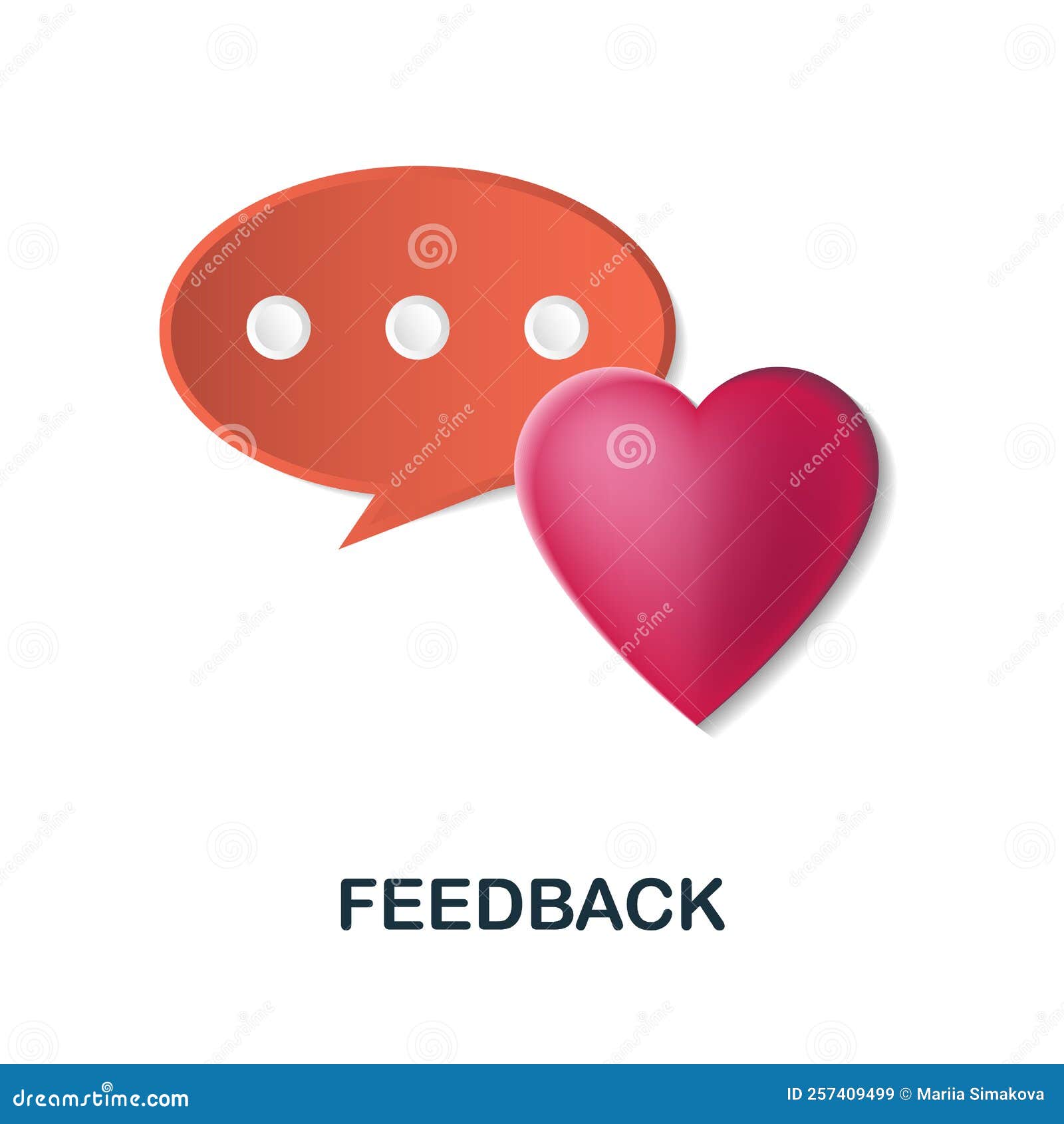 Feedback Icon. 3d Illustration from Crowdfunding Collection. Creative ...
