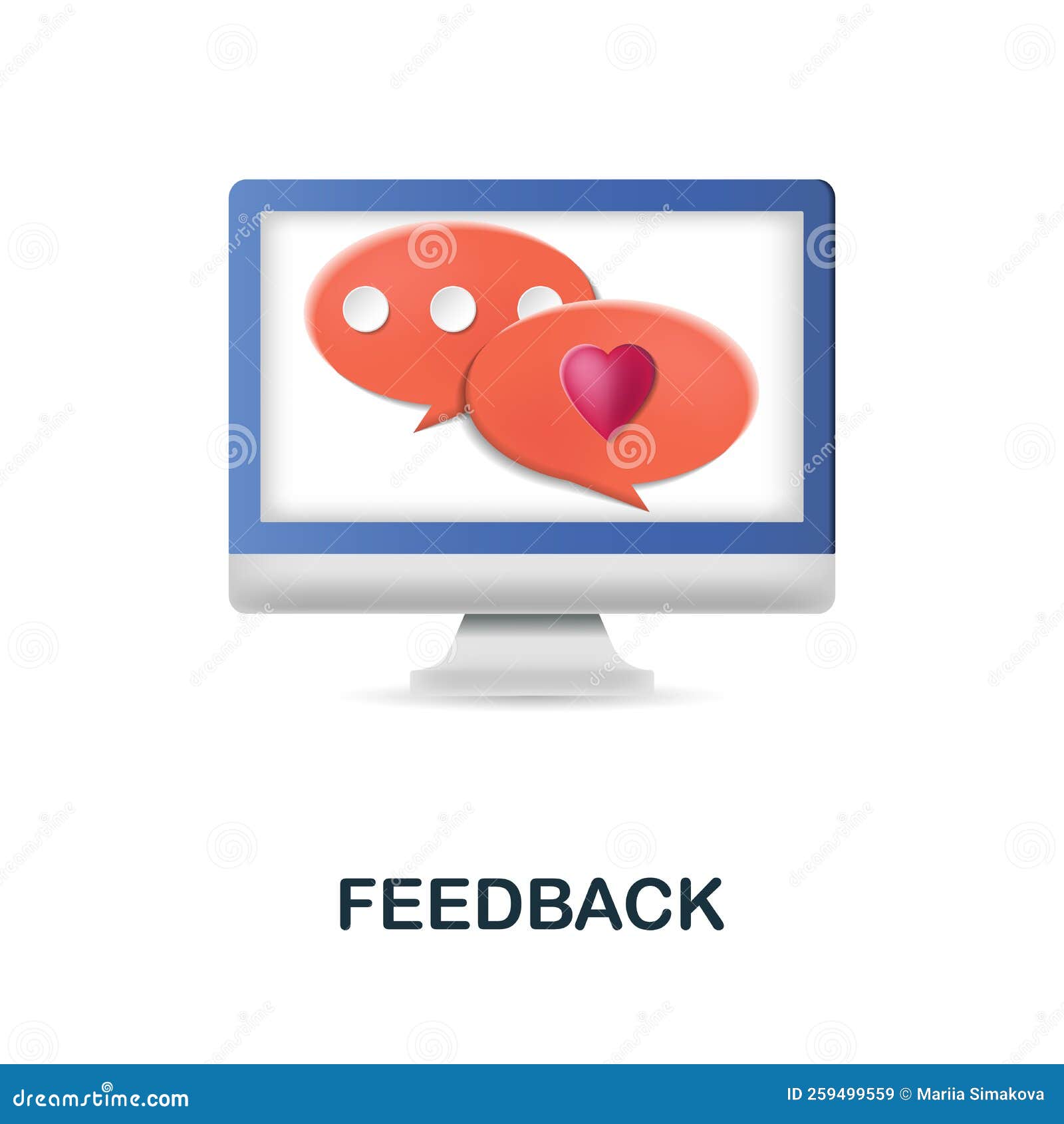 Feedback Icon. 3d Illustration from Feedback Collection Stock Vector ...