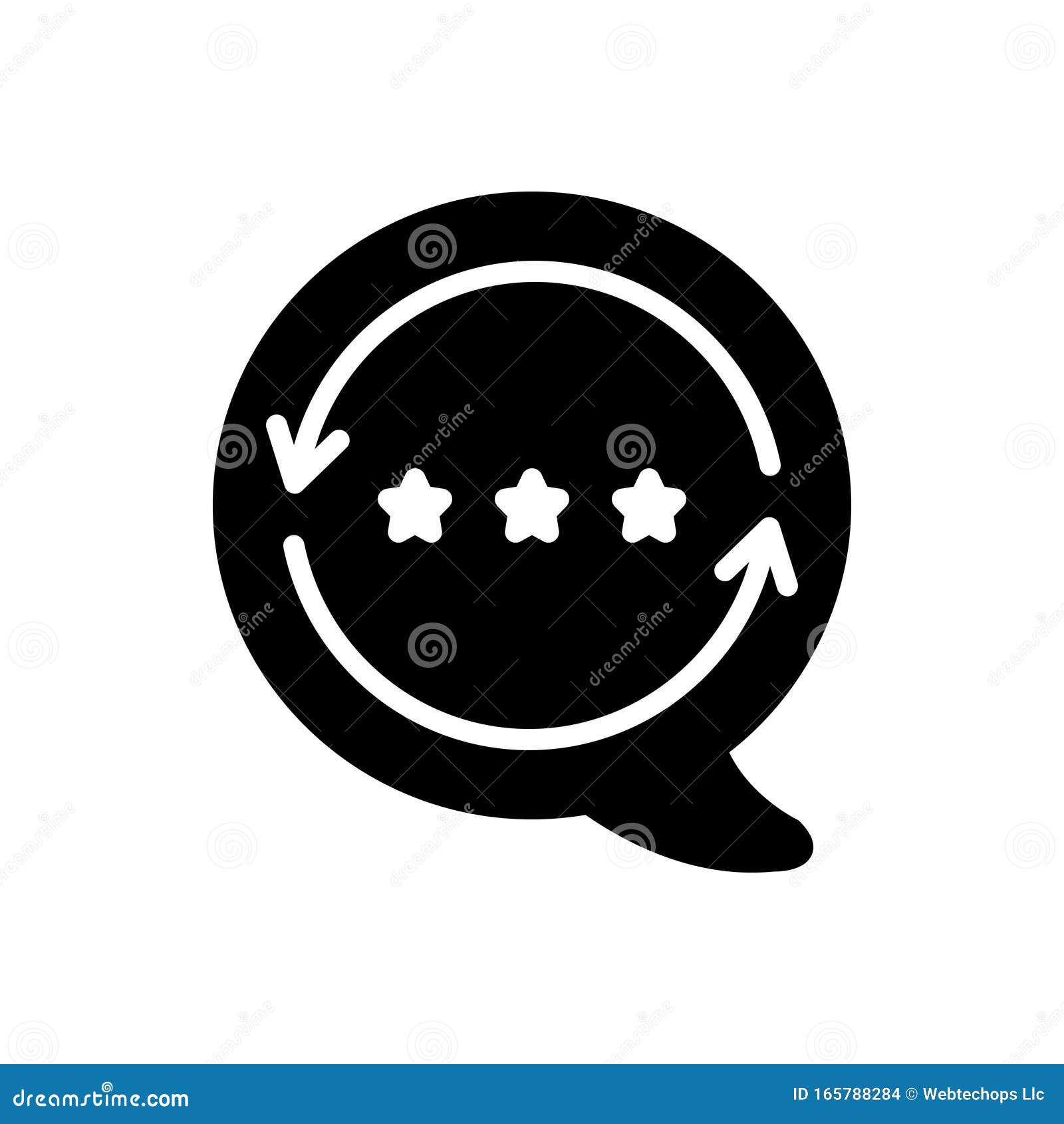 Black Solid Icon for Feedback, Review and Response Stock Illustration ...
