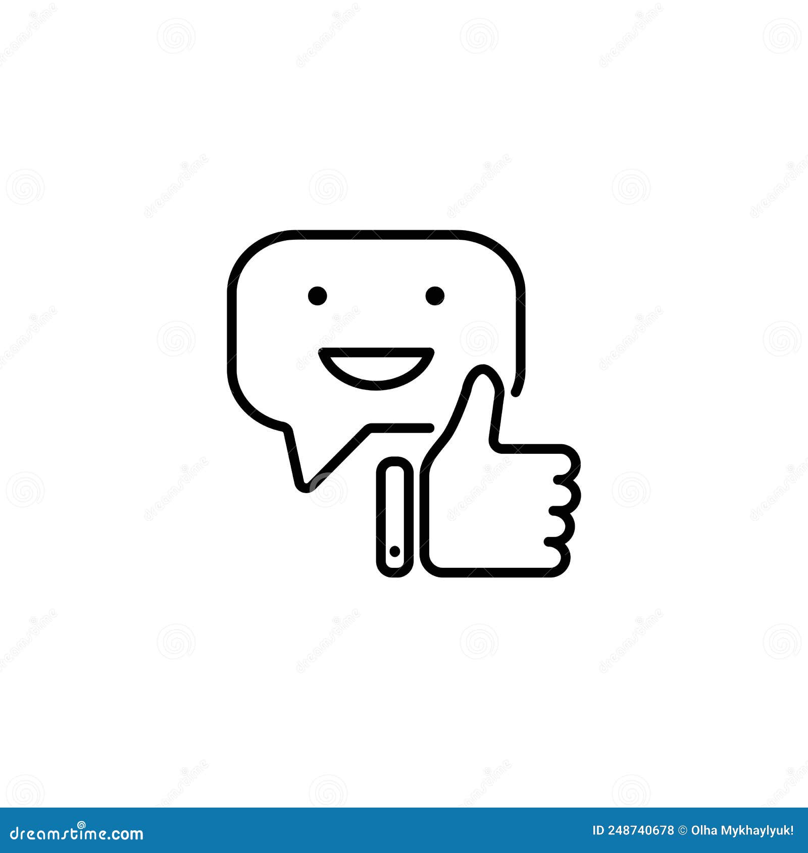 Feedback Icon Set Isolated on White Background. Good Feedback Icon Thin ...