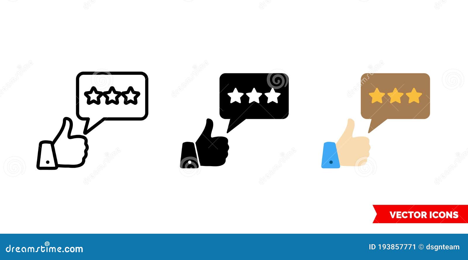 Feedback Icon of 3 Types Color, Black and White, Outline. Isolated ...