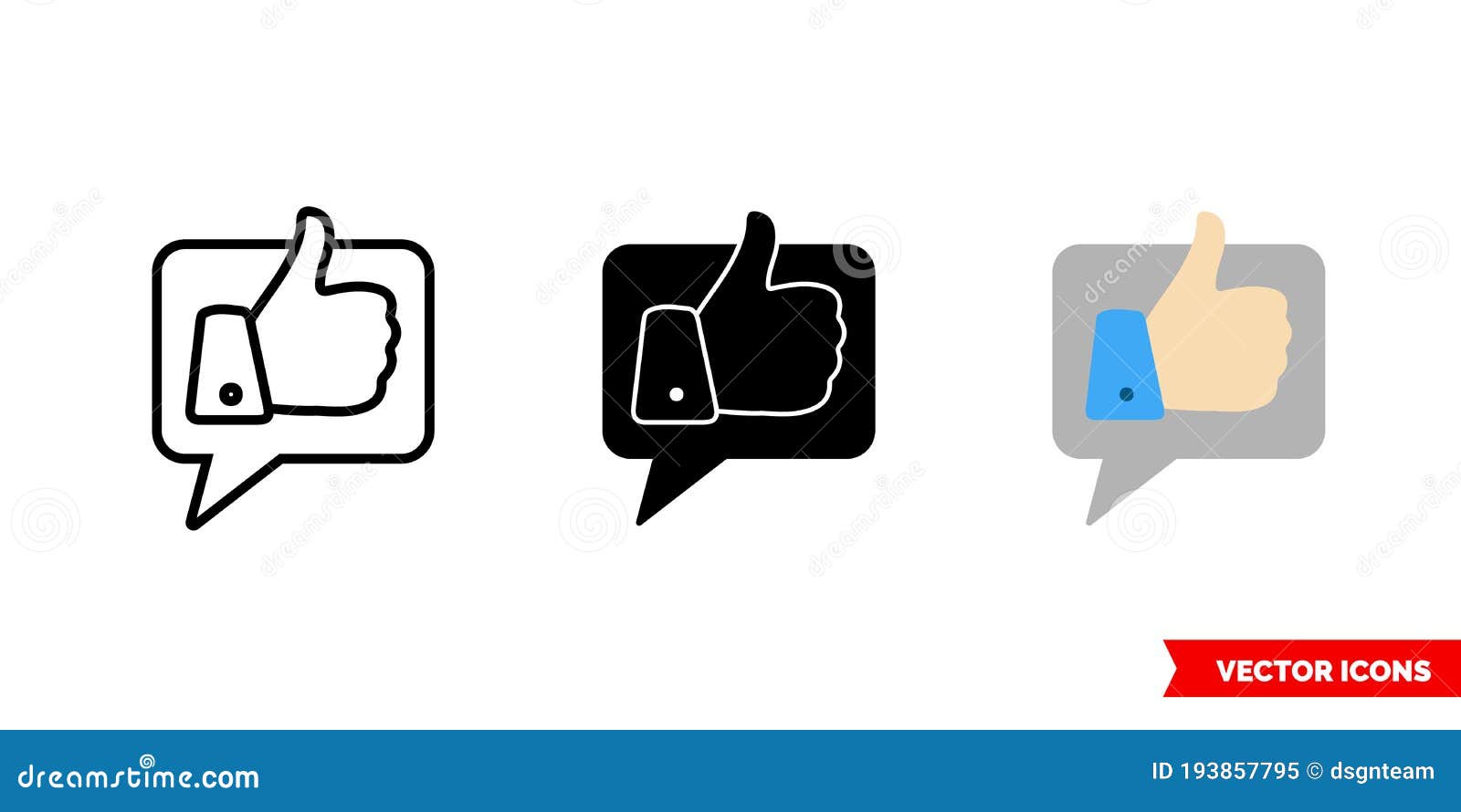 Feedback Icon of 3 Types Color, Black and White, Outline. Isolated ...