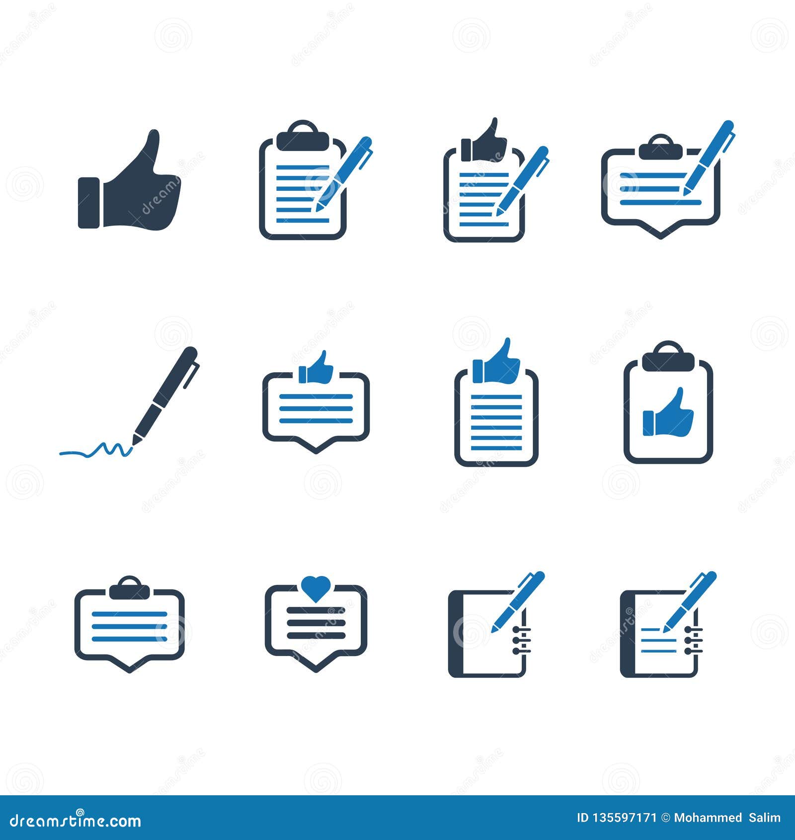 Feedback Icons - Blue Version Stock Vector - Illustration of feedback ...