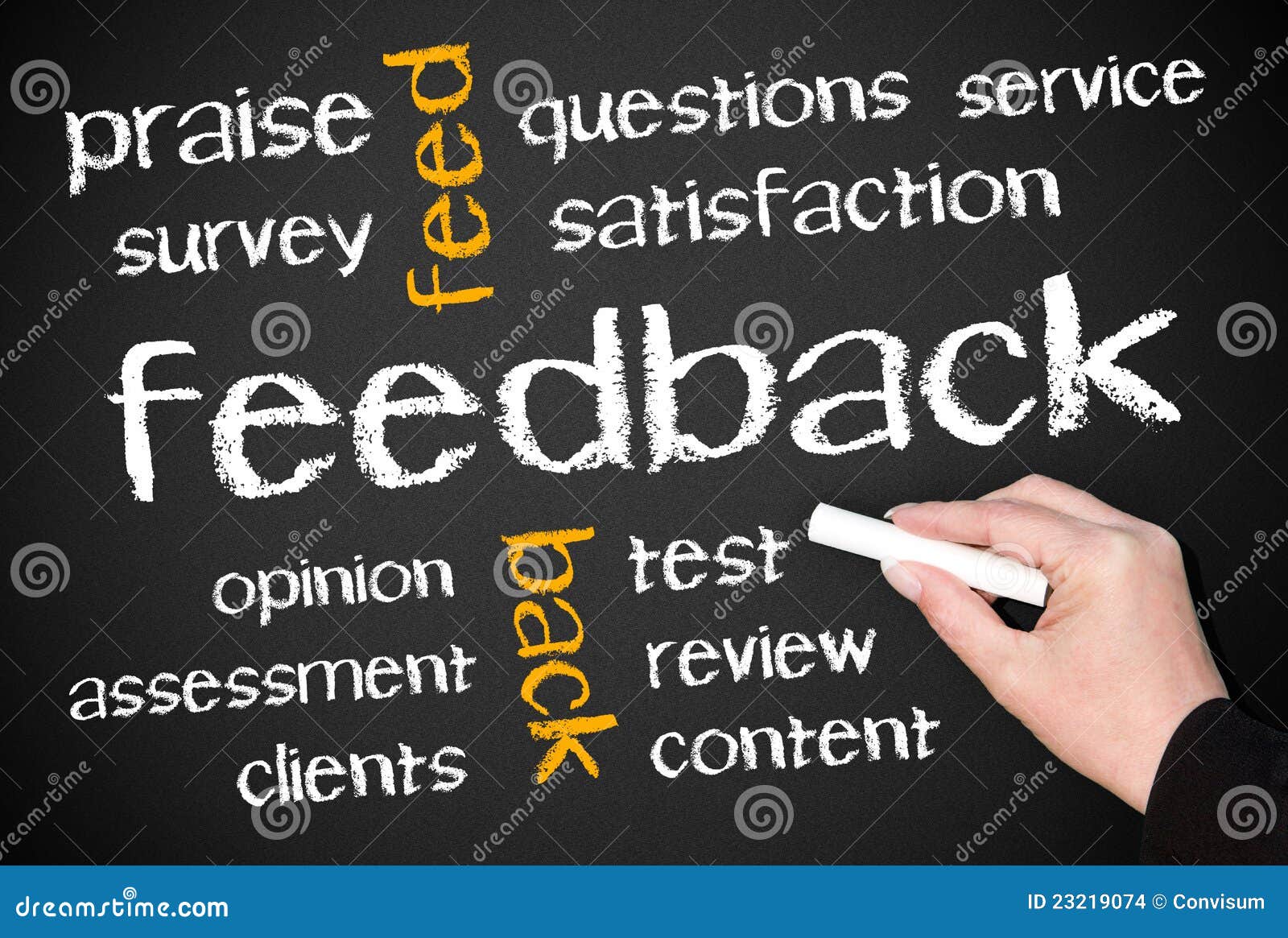 Feedback illustration stock photo. Image of writing, board - 23219074