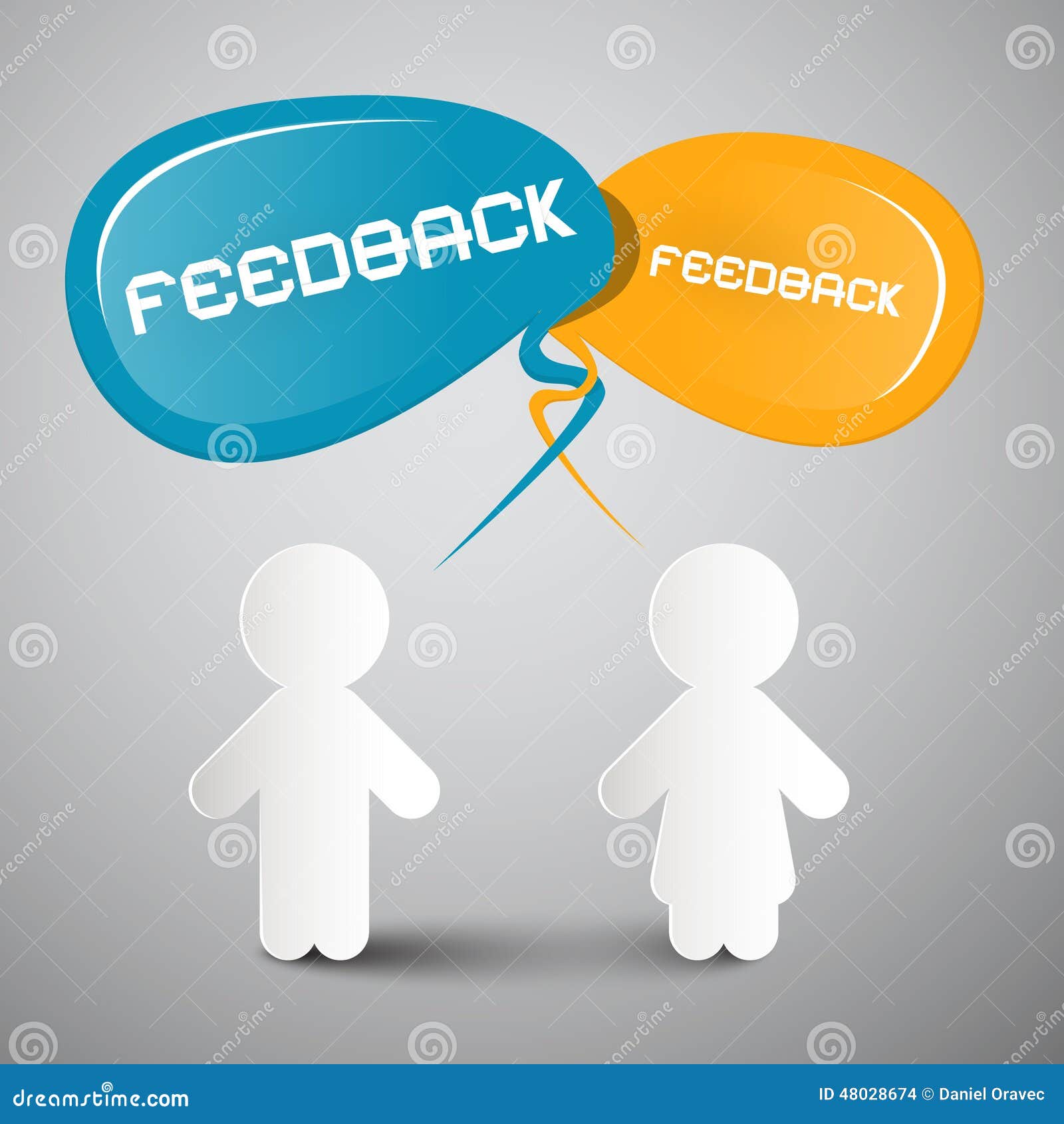 Feedback Illustration with Paper People Stock Vector - Illustration of ...