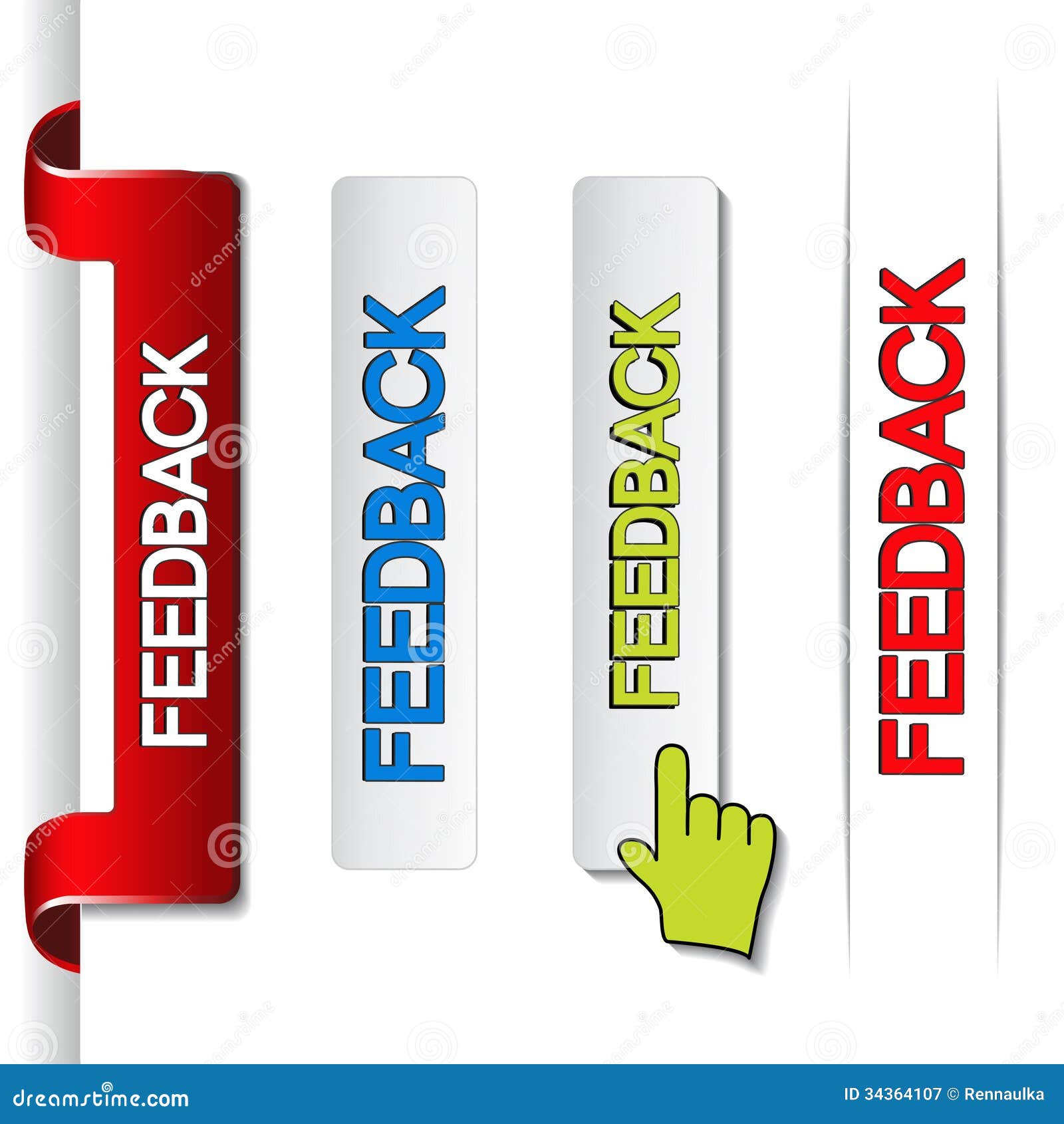 Feedback Labels, Paper Stickers Stock Vector - Illustration of button ...