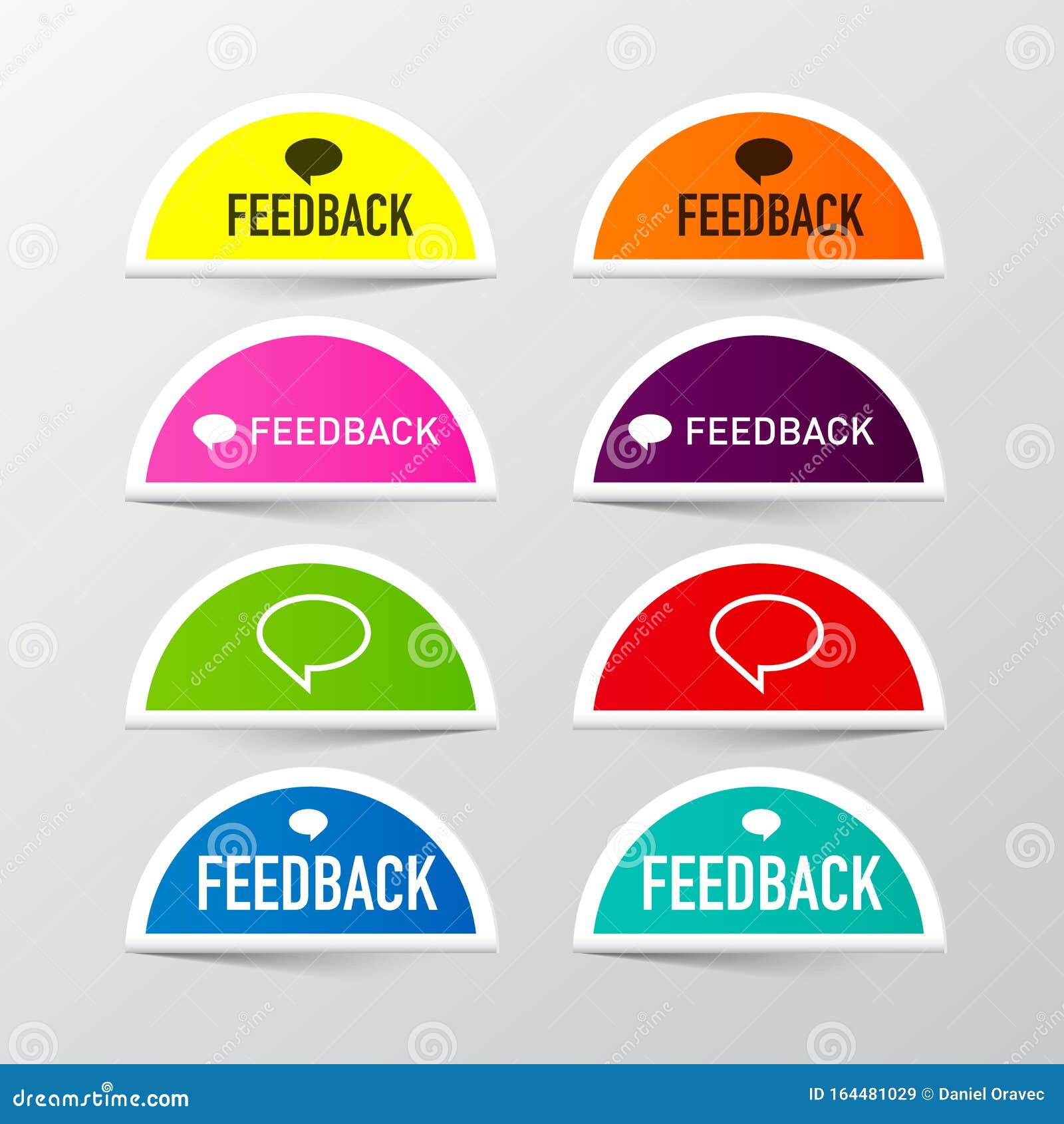 Feedback Labels Set stock vector. Illustration of sign - 164481029