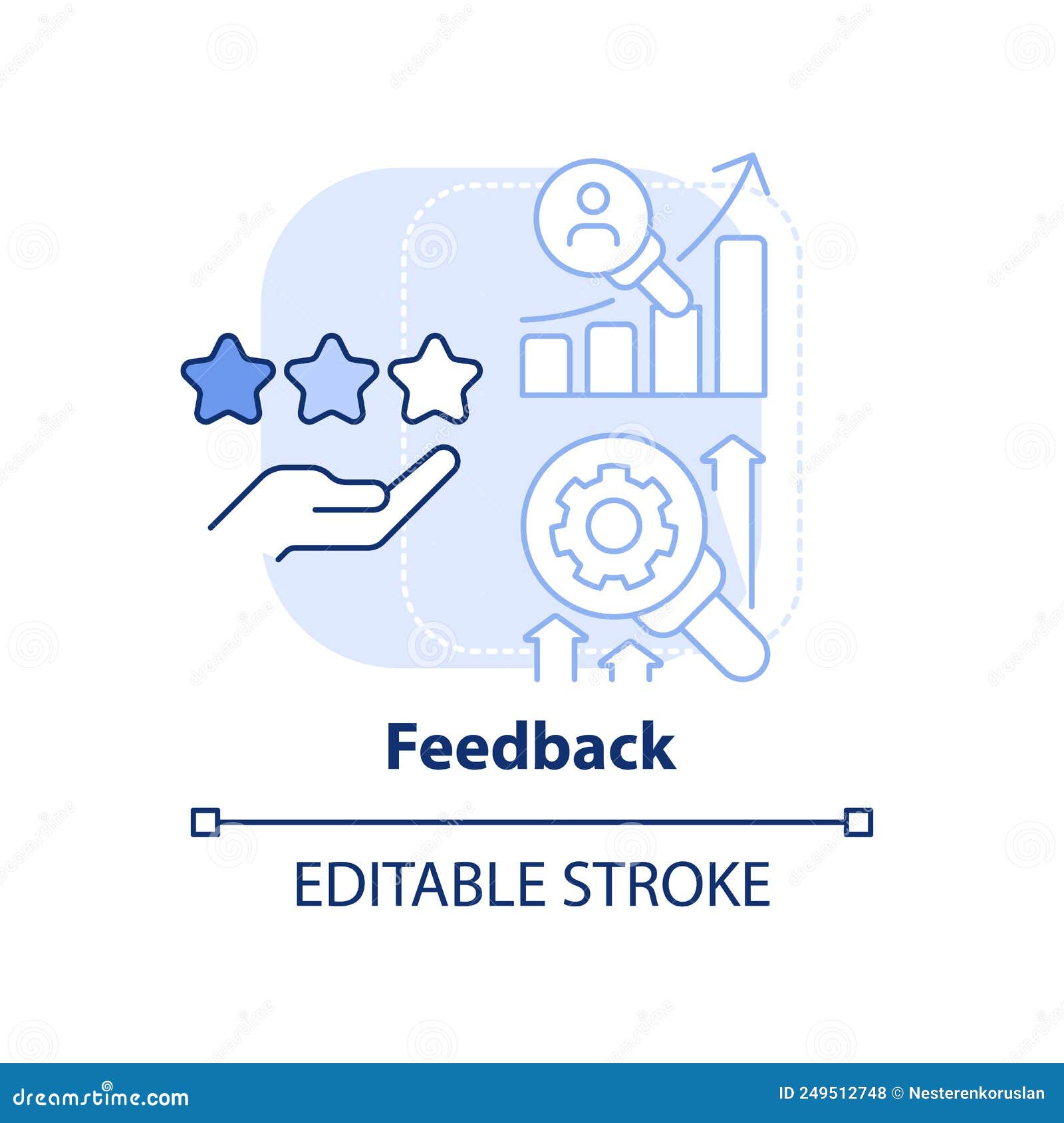 Feedback Light Blue Concept Icon Stock Vector - Illustration of line ...