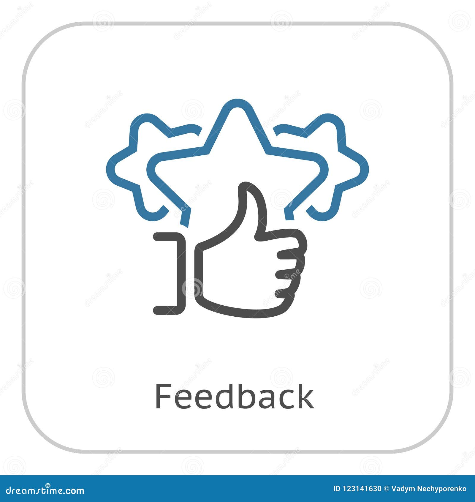 Feedback Line Icons. Customer Review And Questionnaire List Outline ...