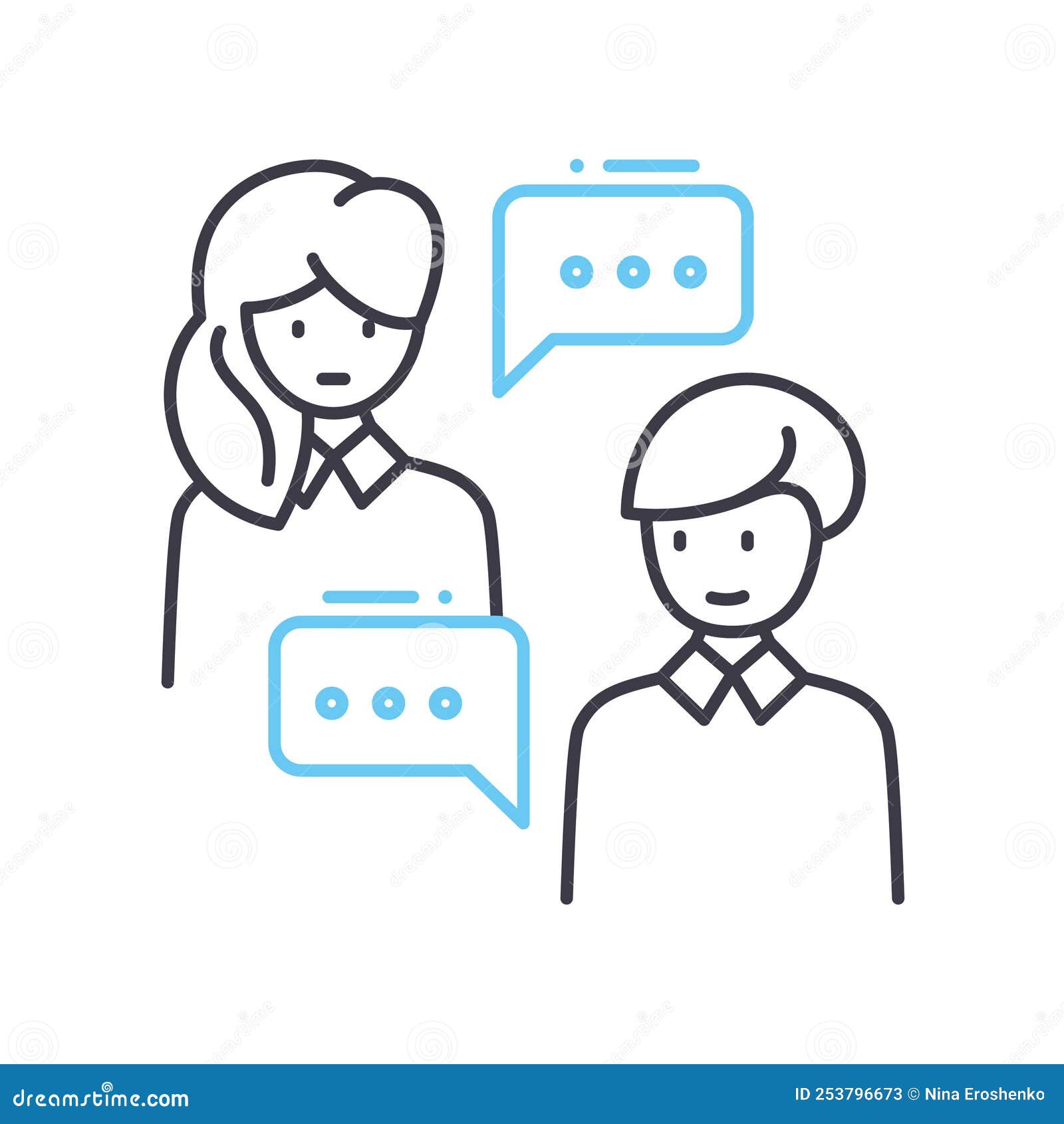 Feedback Line Icon, Outline Symbol, Vector Illustration, Concept Sign ...