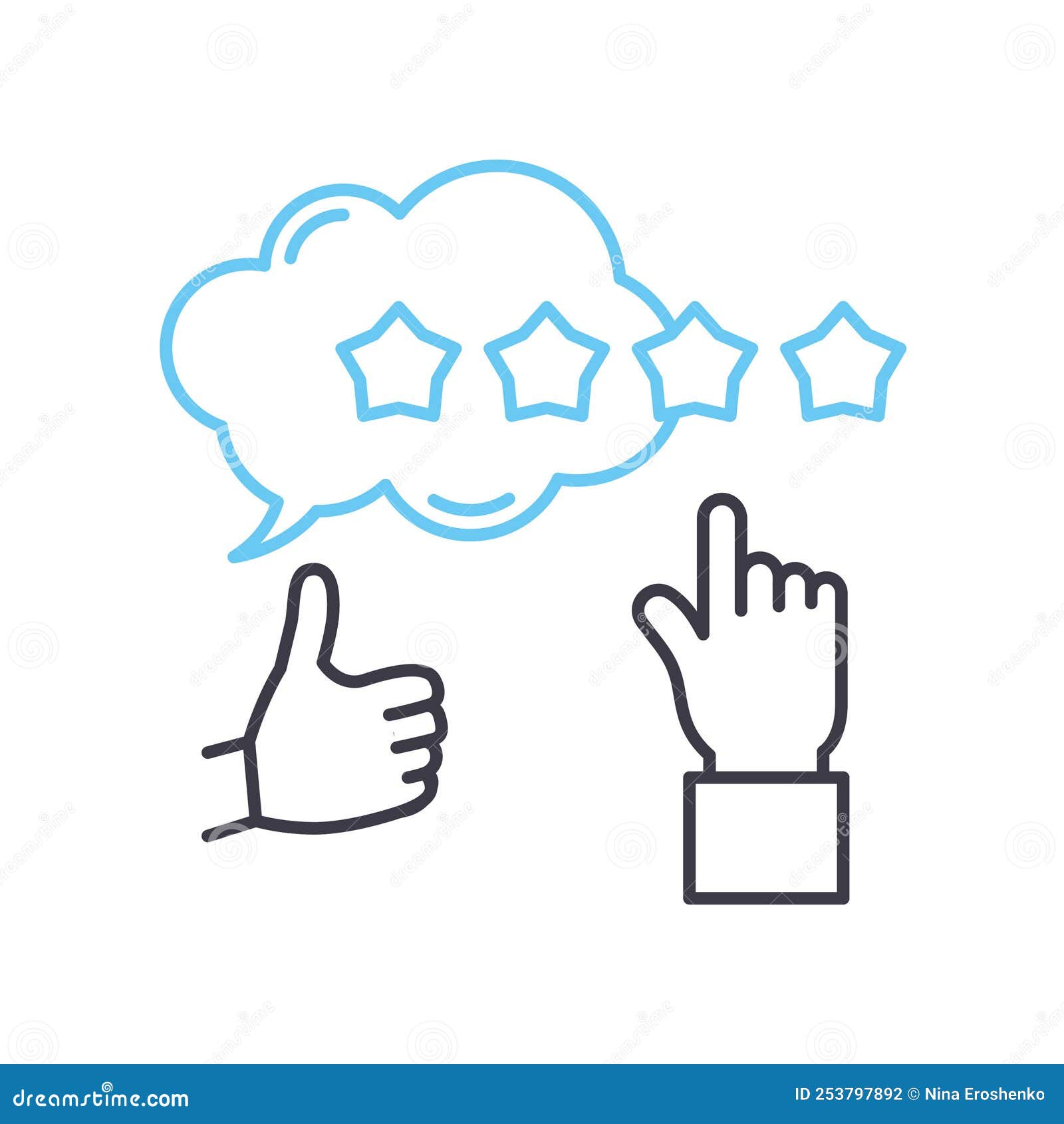 Feedback Line Icon, Outline Symbol, Vector Illustration, Concept Sign ...