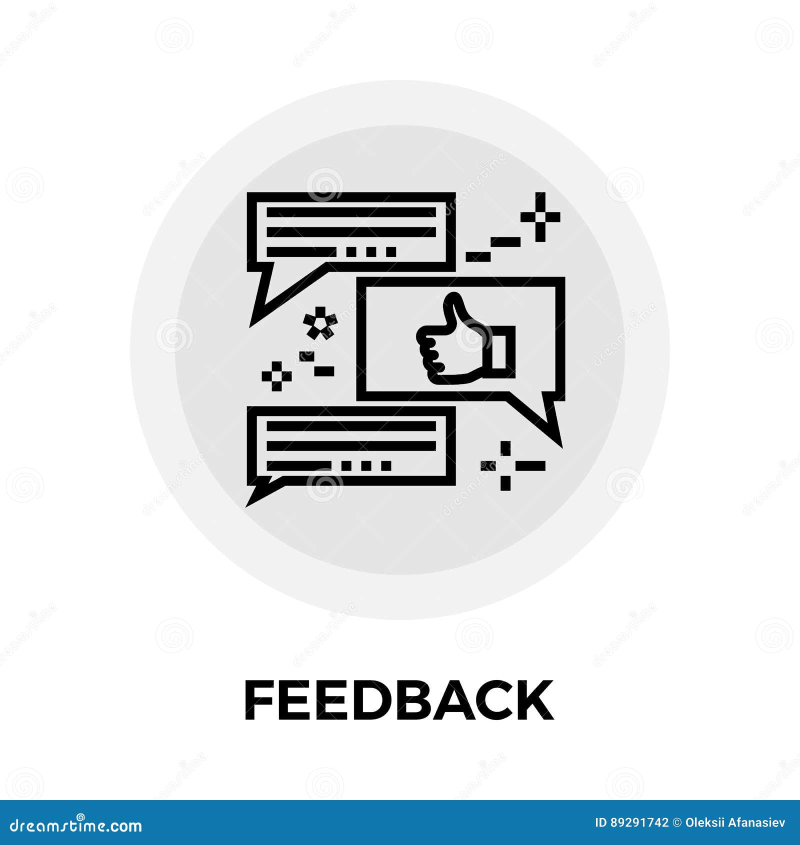 Feedback Line Icon stock vector. Illustration of flat - 89291742