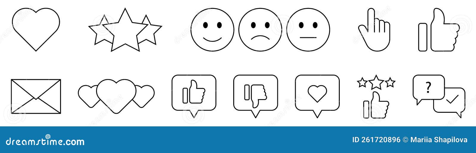 Feedback Line Icons. Vector Illustration Stock Vector - Illustration of ...