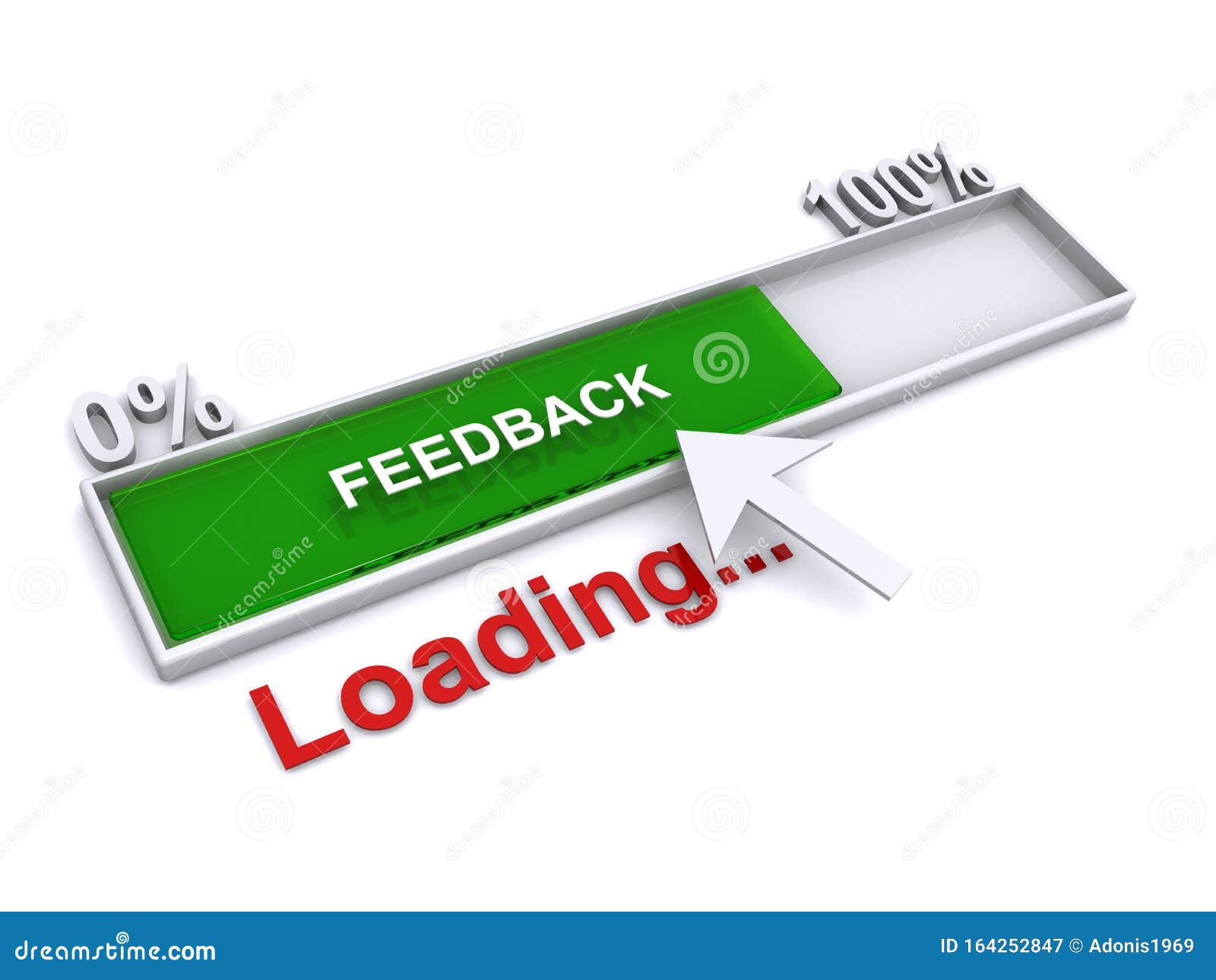 Feedback loading on white stock illustration. Illustration of ...