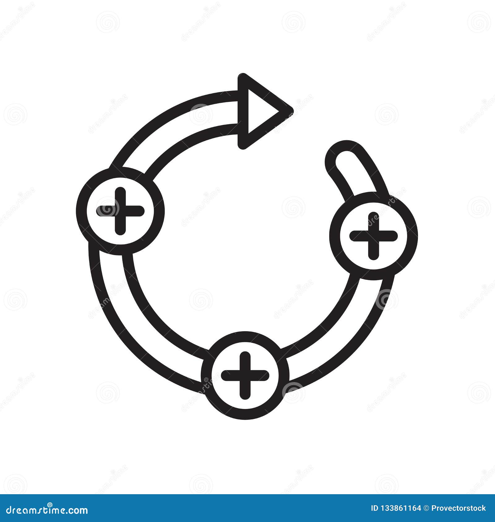 Feedback Loop Icon Isolated on White Background Stock Vector ...