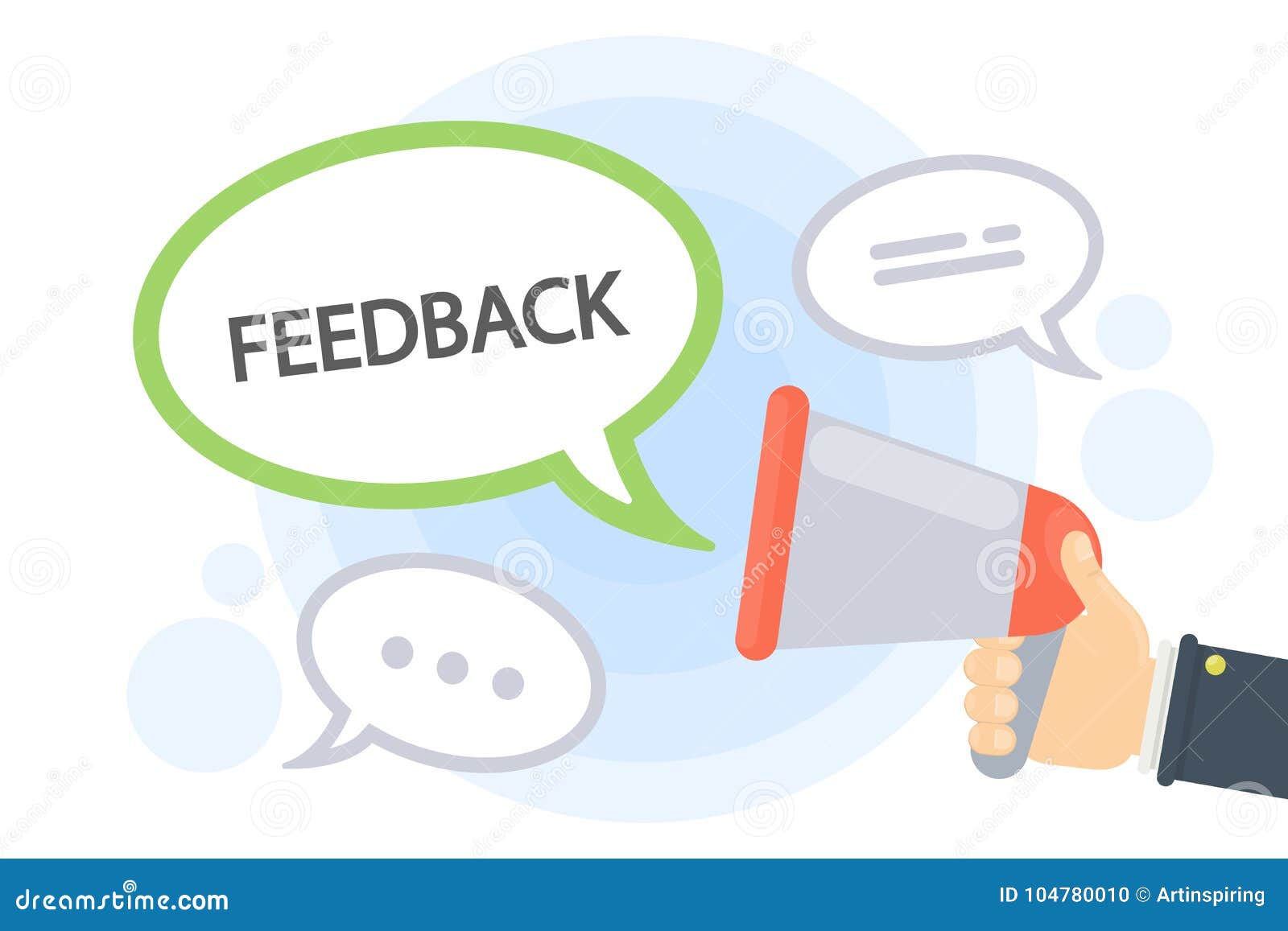 Feedback from megaphone. stock vector. Illustration of information ...