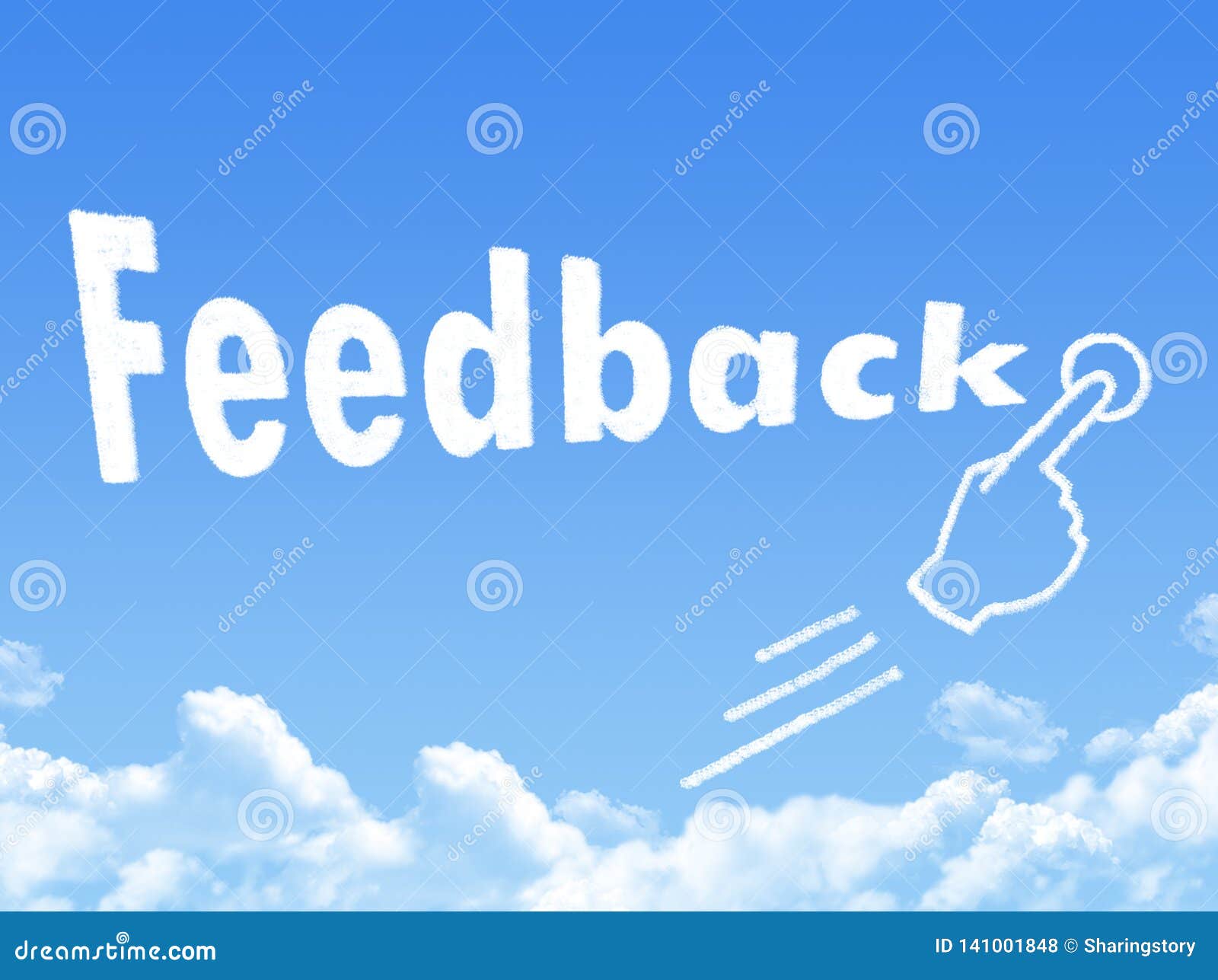Feedback Message Cloud Shape Stock Illustration - Illustration of ...