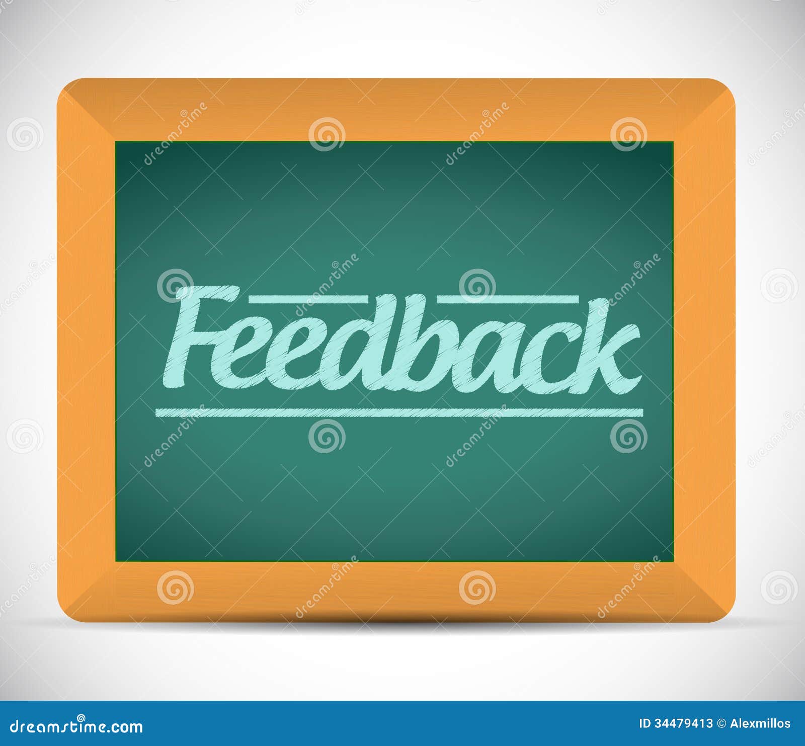 Feedback Message Written on a Chalkboard Stock Illustration ...