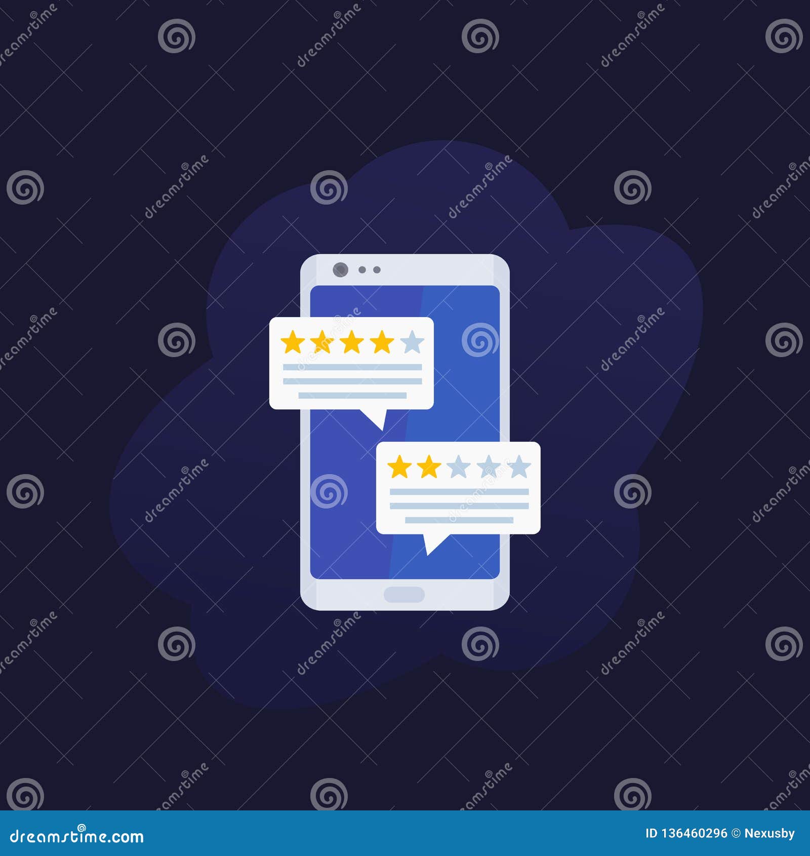 Feedback, Mobile Review, Vector Illustration Stock Vector ...