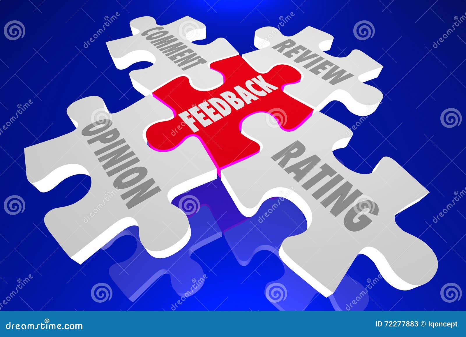 Feedback Puzzle Shows Satisfaction Surveys Stock Photo | CartoonDealer ...