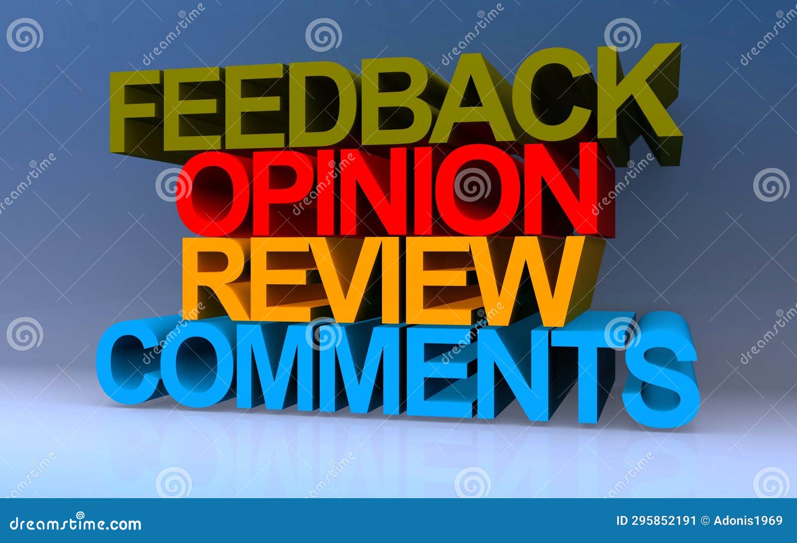 Feedback Opinion Review Comments on Blue Stock Image - Image of ...