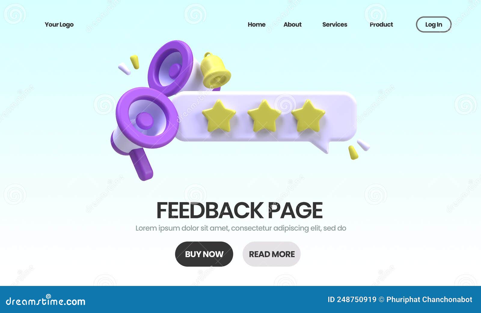 Feedback Page Concept Illustration Landing Page Template for Business ...
