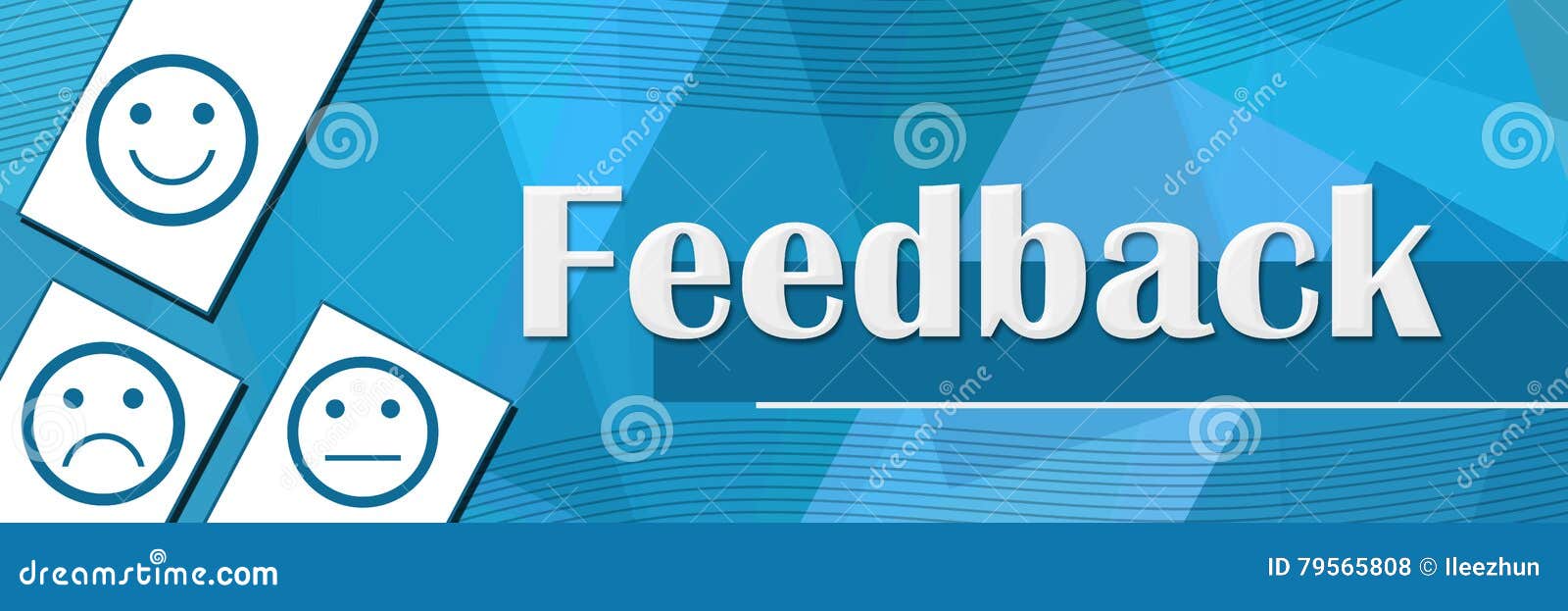 Feedback Random Shapes Blue Background Stock Illustration ...