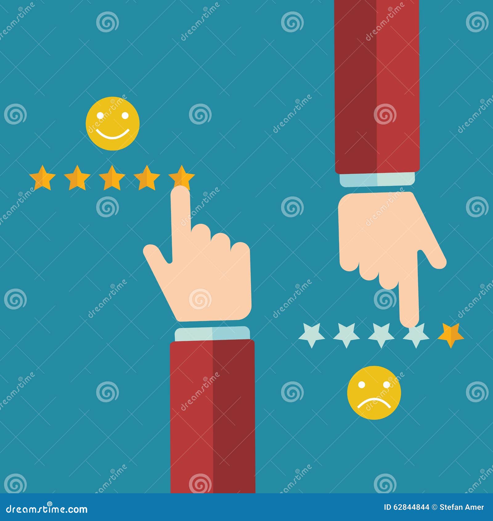 Feedback Recognition Concept . Hand Rating Stock Vector - Illustration ...