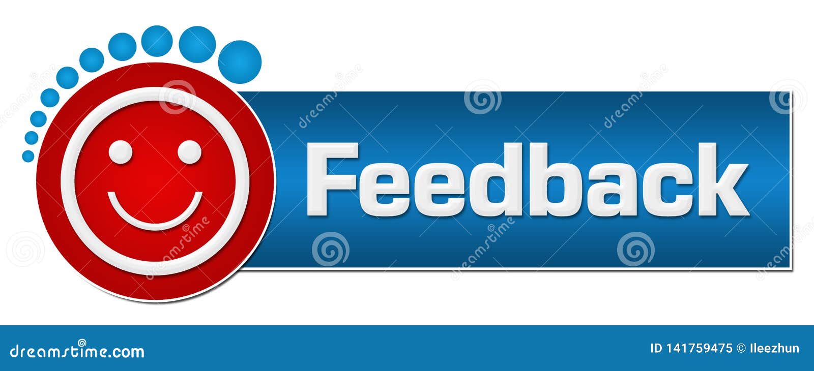 Feedback Red Blue Circular Dots Stock Illustration - Illustration of ...