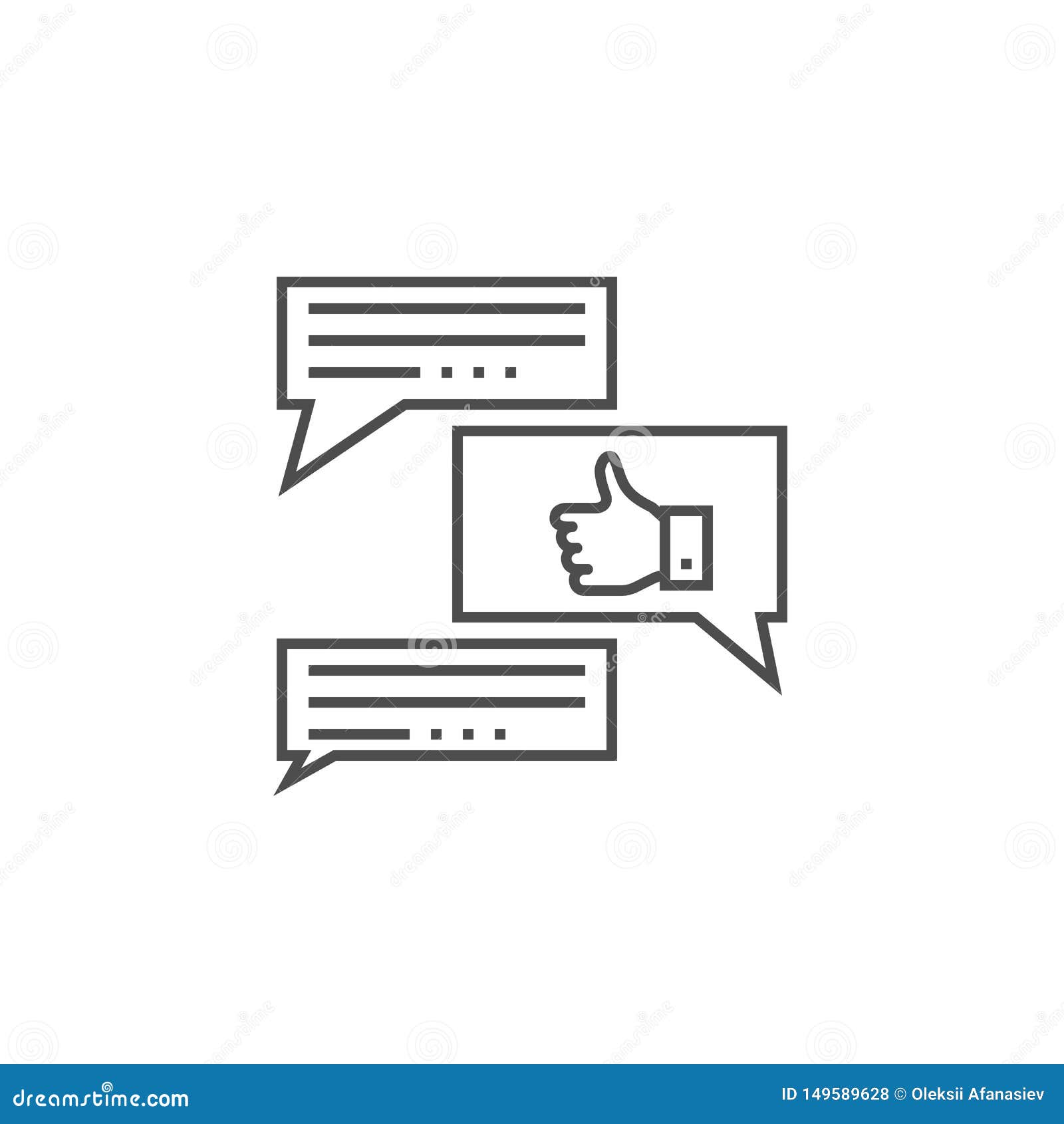 Feedback Line Icon stock vector. Illustration of pictogram - 149589628