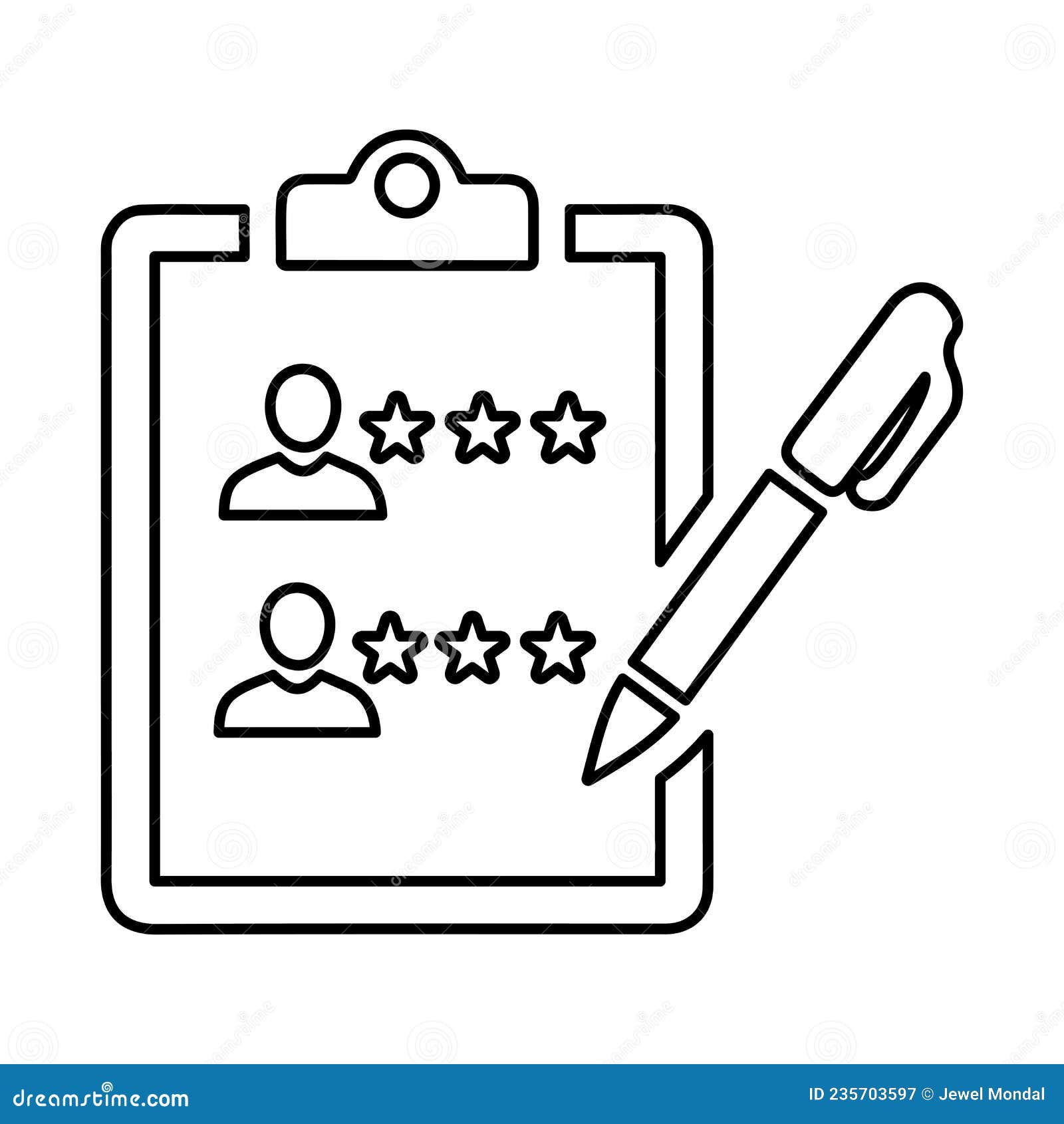 Feedback, Review Line Icon. Outline Vector. Stock Vector - Illustration ...