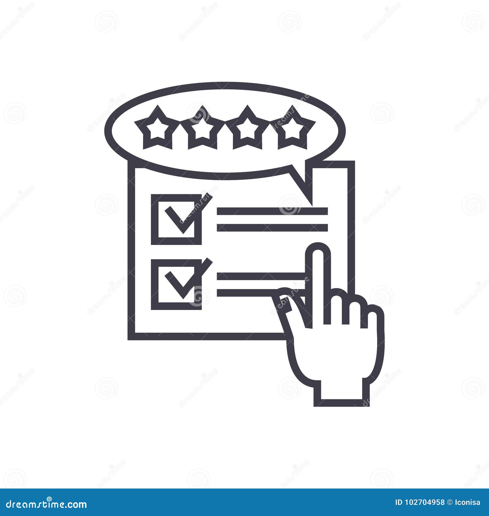 Feedback, Review, Rating Concept Vector Thin Line Icon Stock Vector ... Feedback, Review, Rating Concept Vector Thin Line Icon Stock Vector ...
