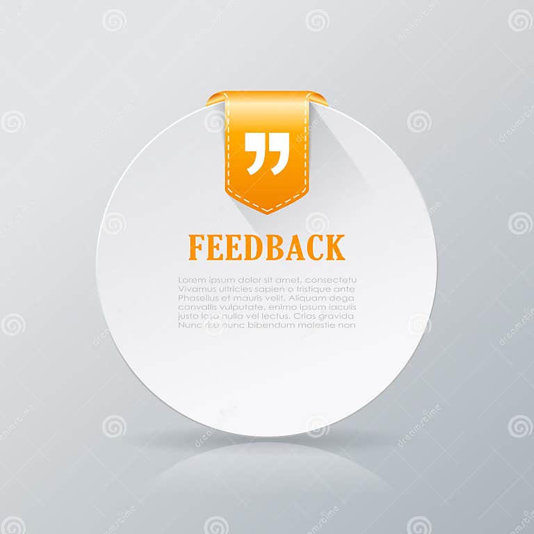 Feedback round card stock vector. Illustration of frame - 79660643
