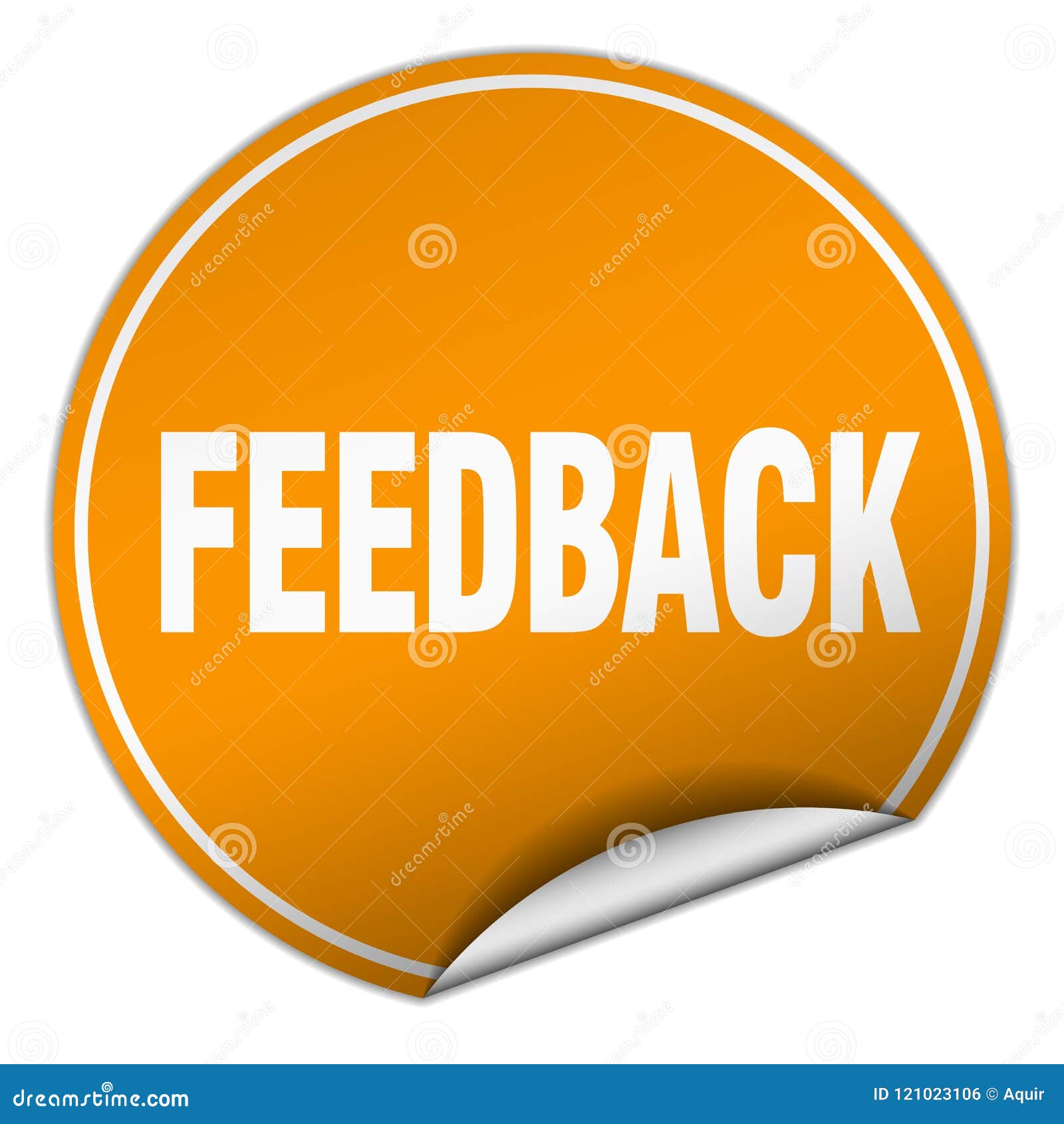 Feedback sticker stock vector. Illustration of sign - 121023106