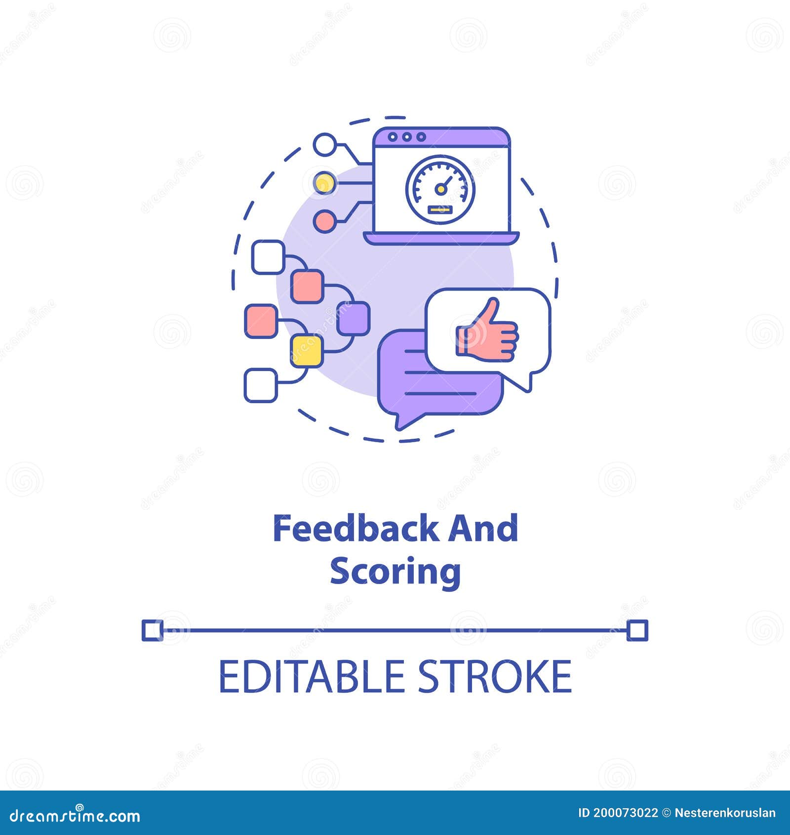 Feedback and Scoring Concept Icon Stock Vector - Illustration of ...