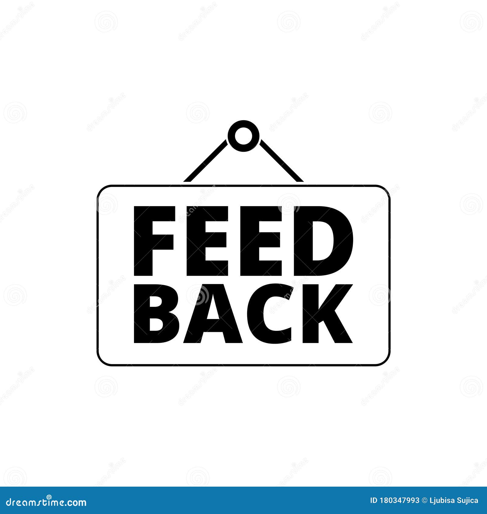 Feedback Sign Icon Isolated on White Background Stock Vector ...