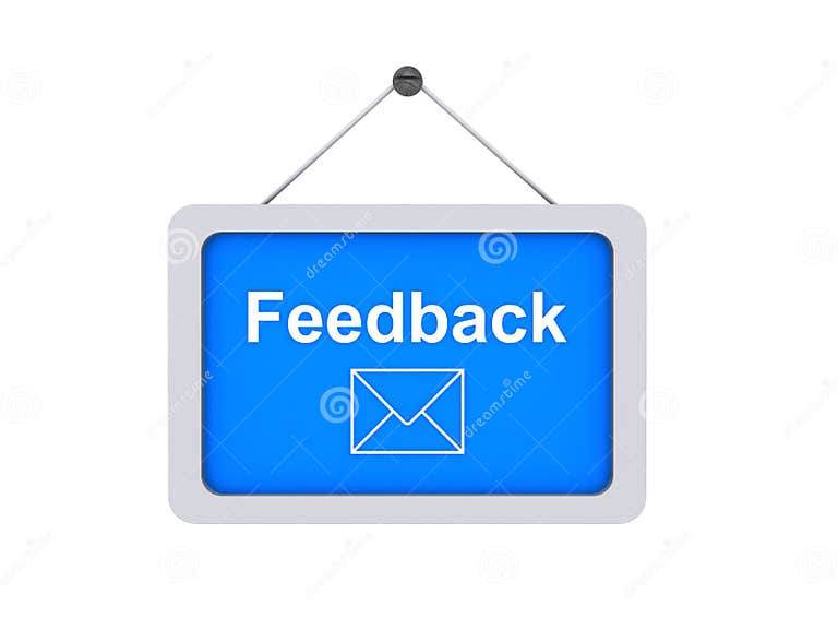 Feedback sign stock photo. Image of hanging, illustrated - 41760776