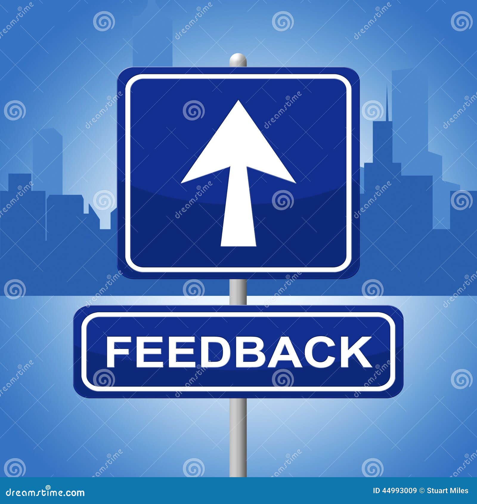 Feedback Sign Means Rating Response and Commenting Stock Illustration ...