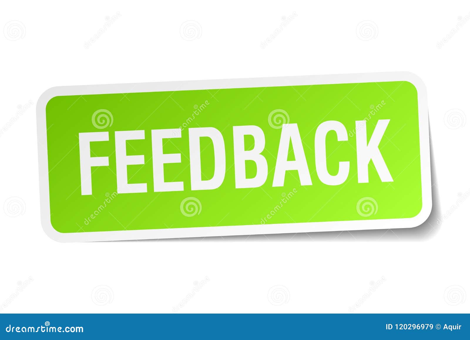 Feedback sticker stock vector. Illustration of white - 120296979