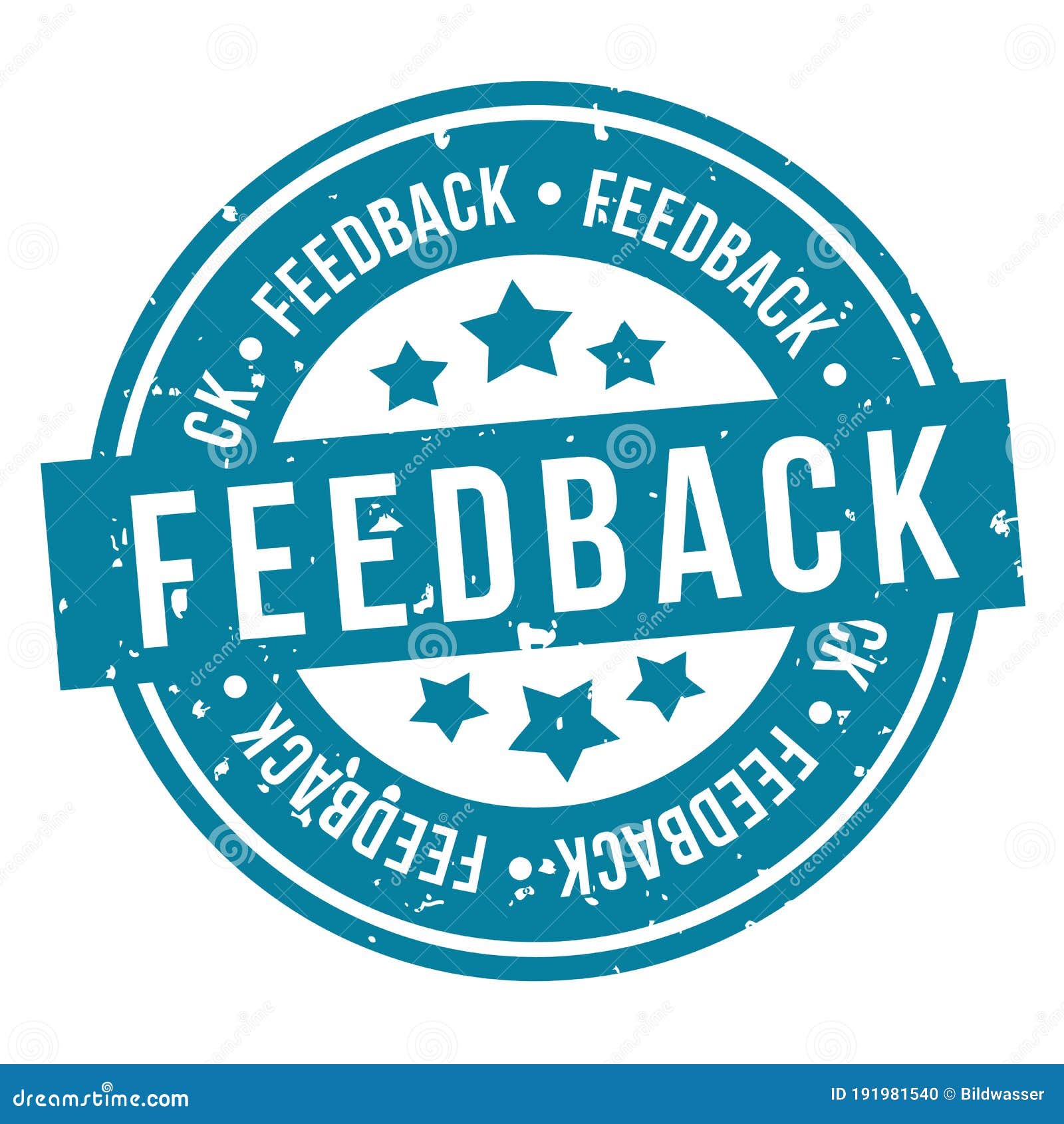 Feedback Stamp. Blue Eps10 Vector Badge Stock Vector - Illustration of ...