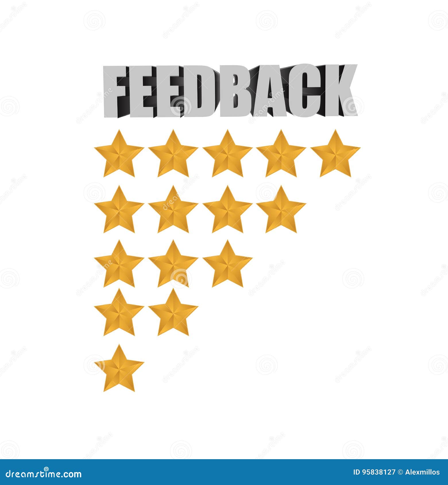 Feedback Stars List Illustration Design Stock Illustration ...
