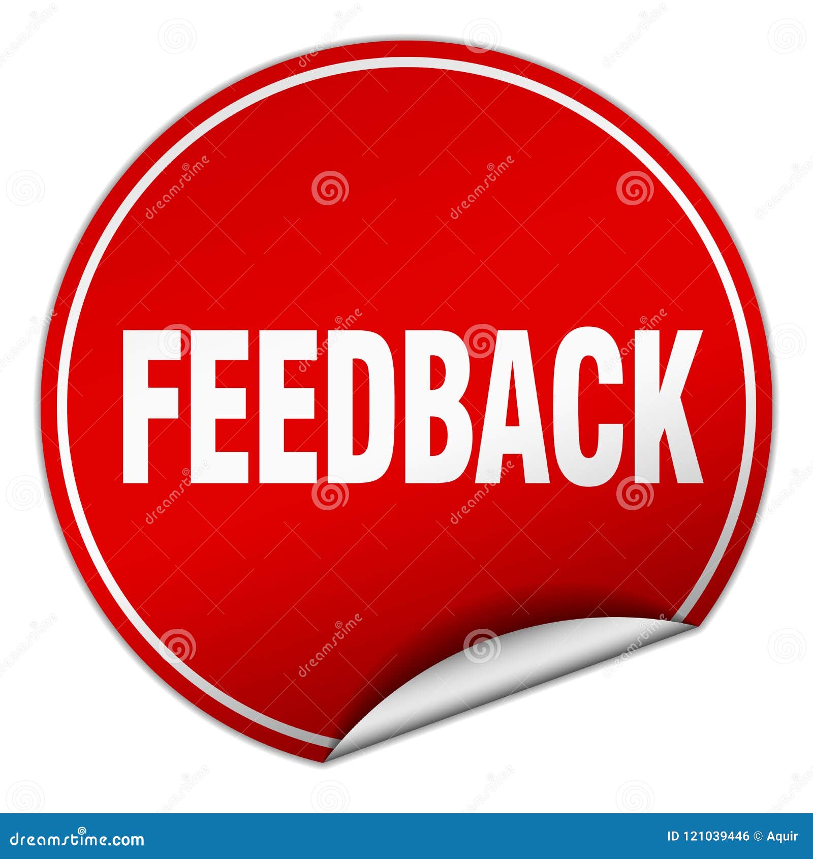 Feedback sticker stock vector. Illustration of seal - 121039446