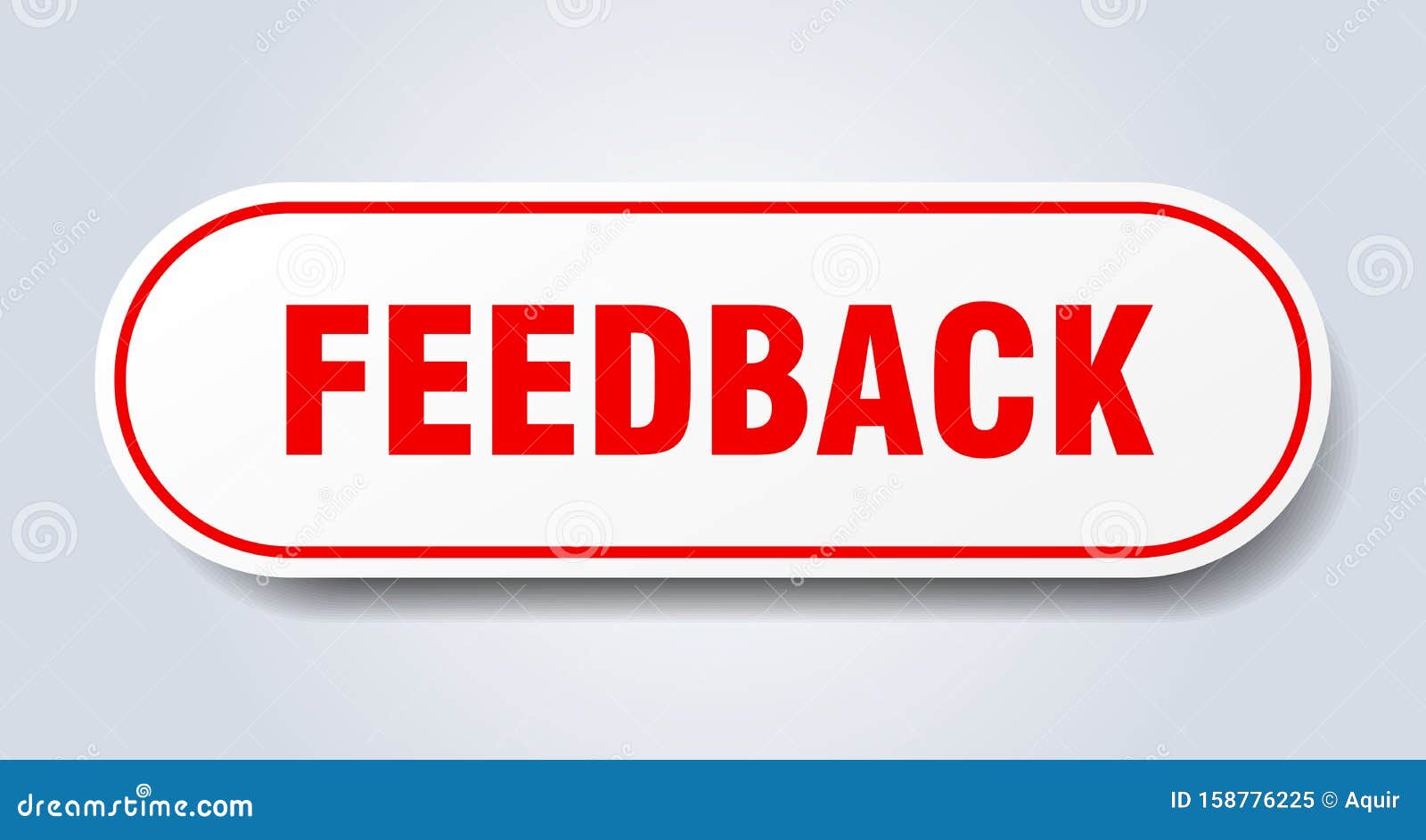 Feedback sticker. stock vector. Illustration of rounded - 158776225