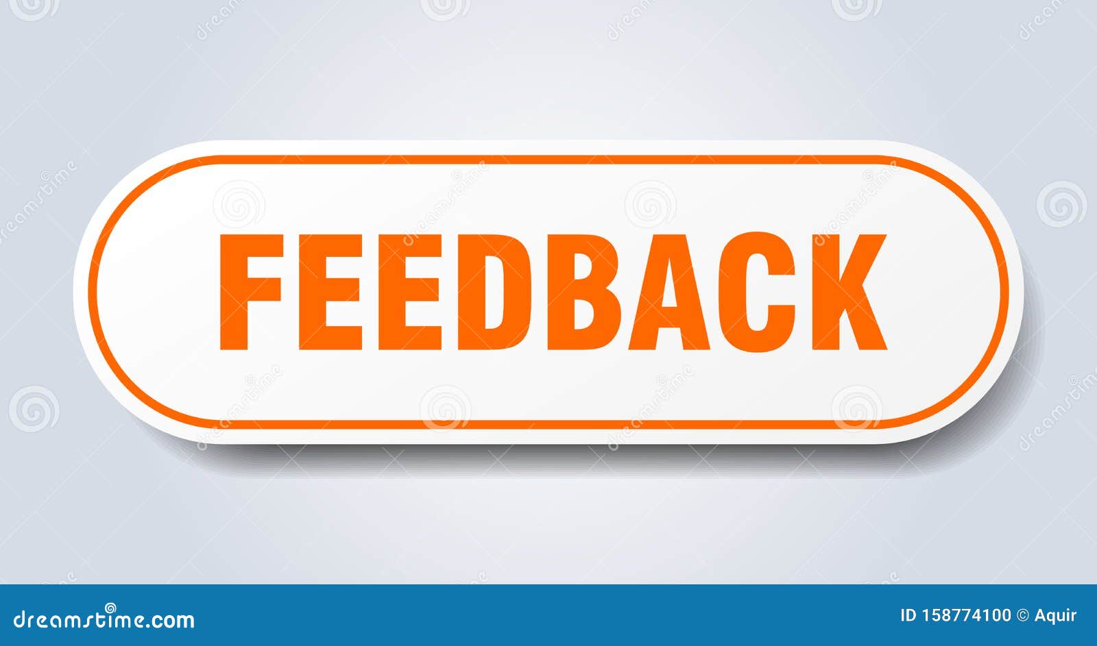 Feedback sticker. stock vector. Illustration of flat - 158774100