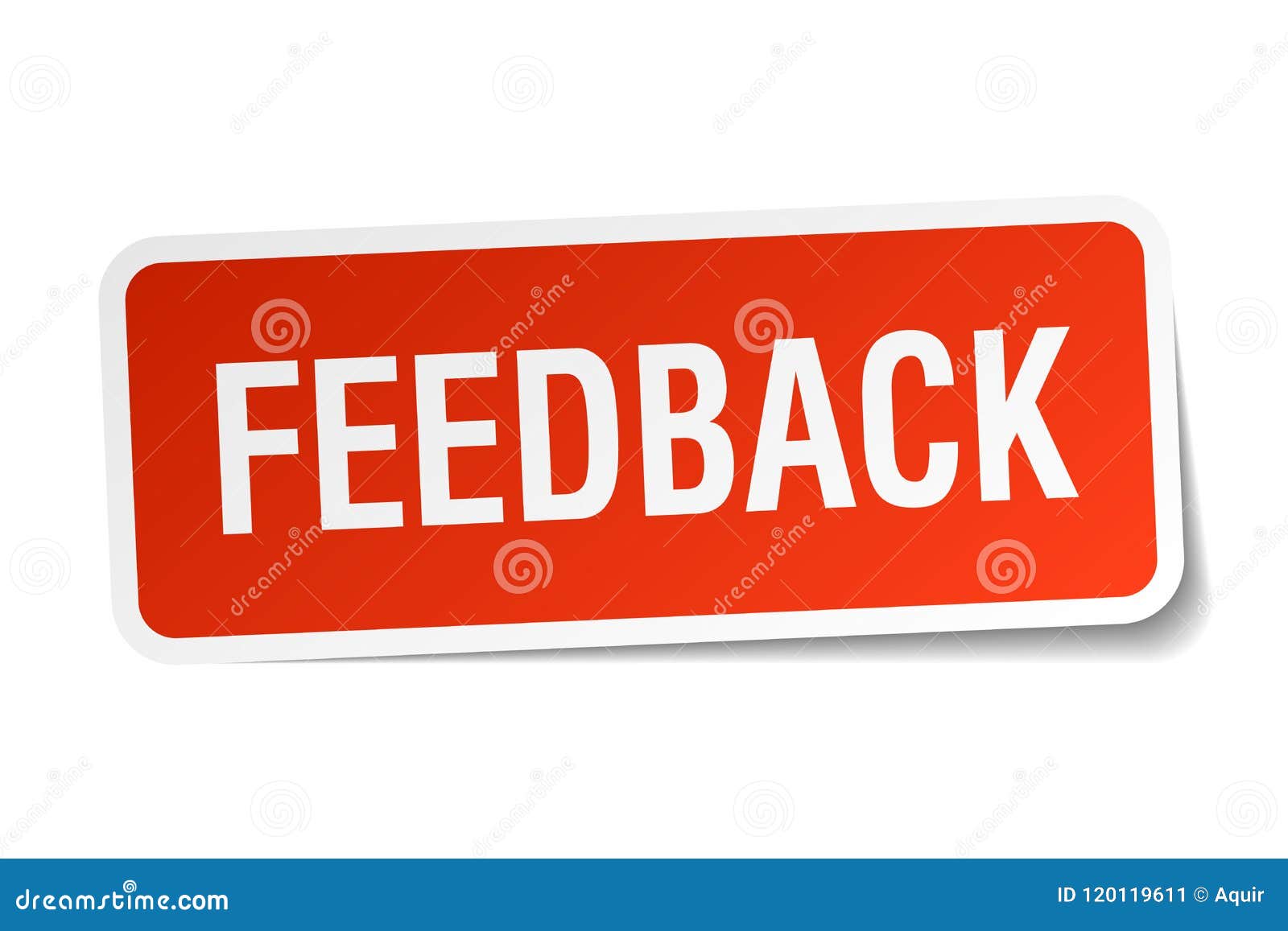 Feedback sticker stock vector. Illustration of vector - 120119611