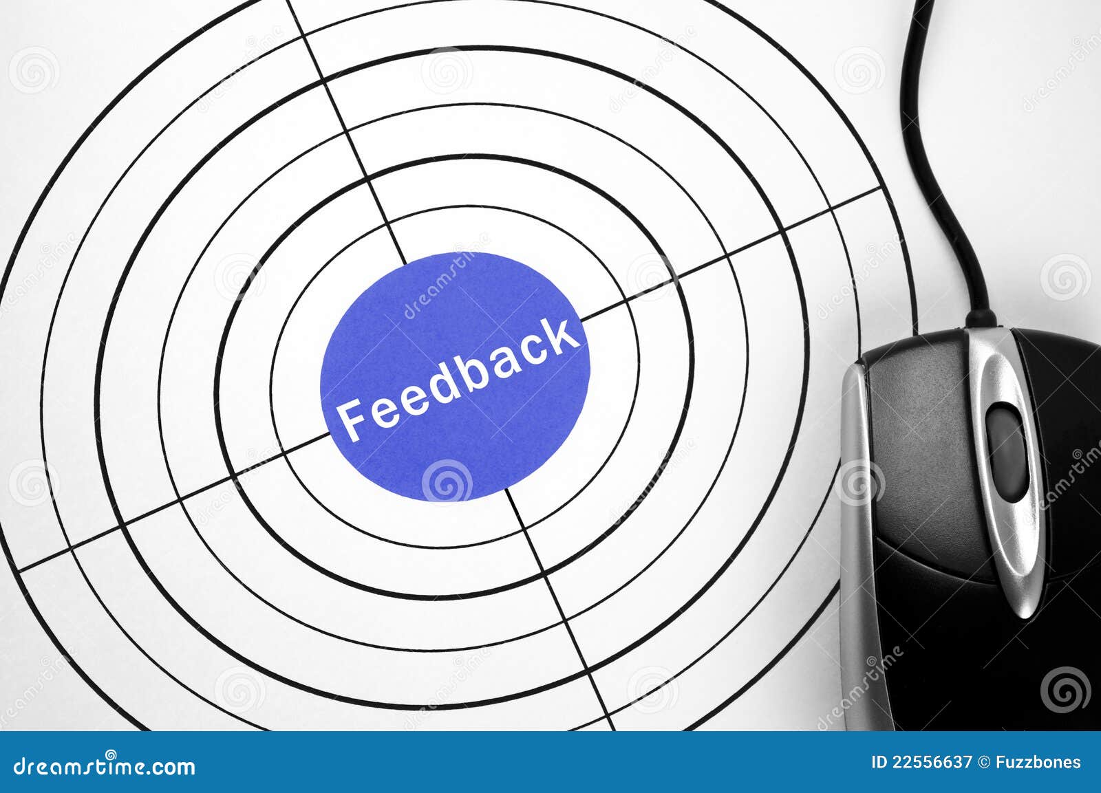 Feedback Target and Pc Mouse Stock Image - Image of connected, black ...