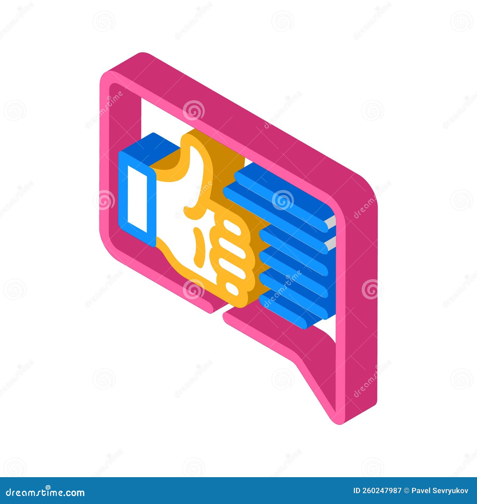 Feedback Testimonial Isometric Icon Vector Illustration Stock ...