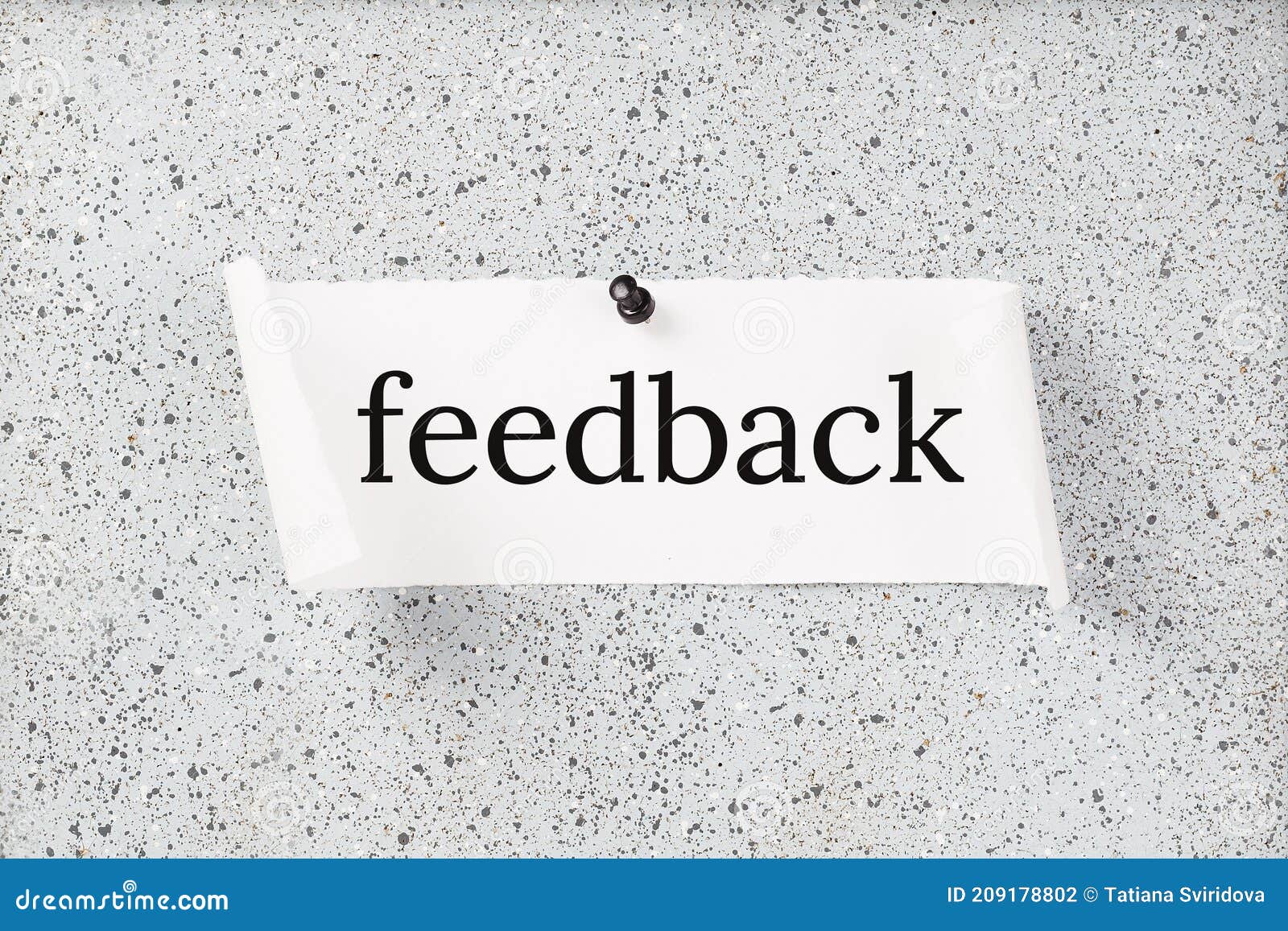 Feedback Text on a Grey Notice Board Stock Photo - Image of text, note ...